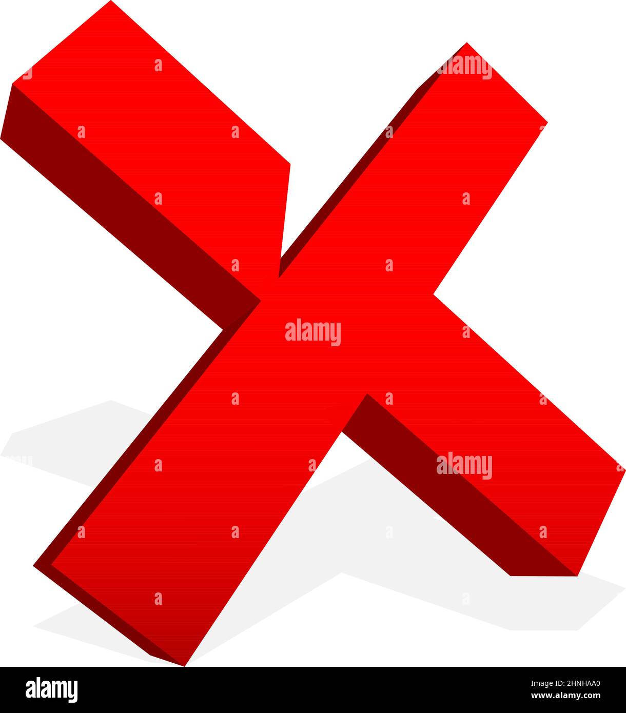 Rotes X-Zeichen, Form, Buchstabe. Fadenkreuz, Zielmarke ...