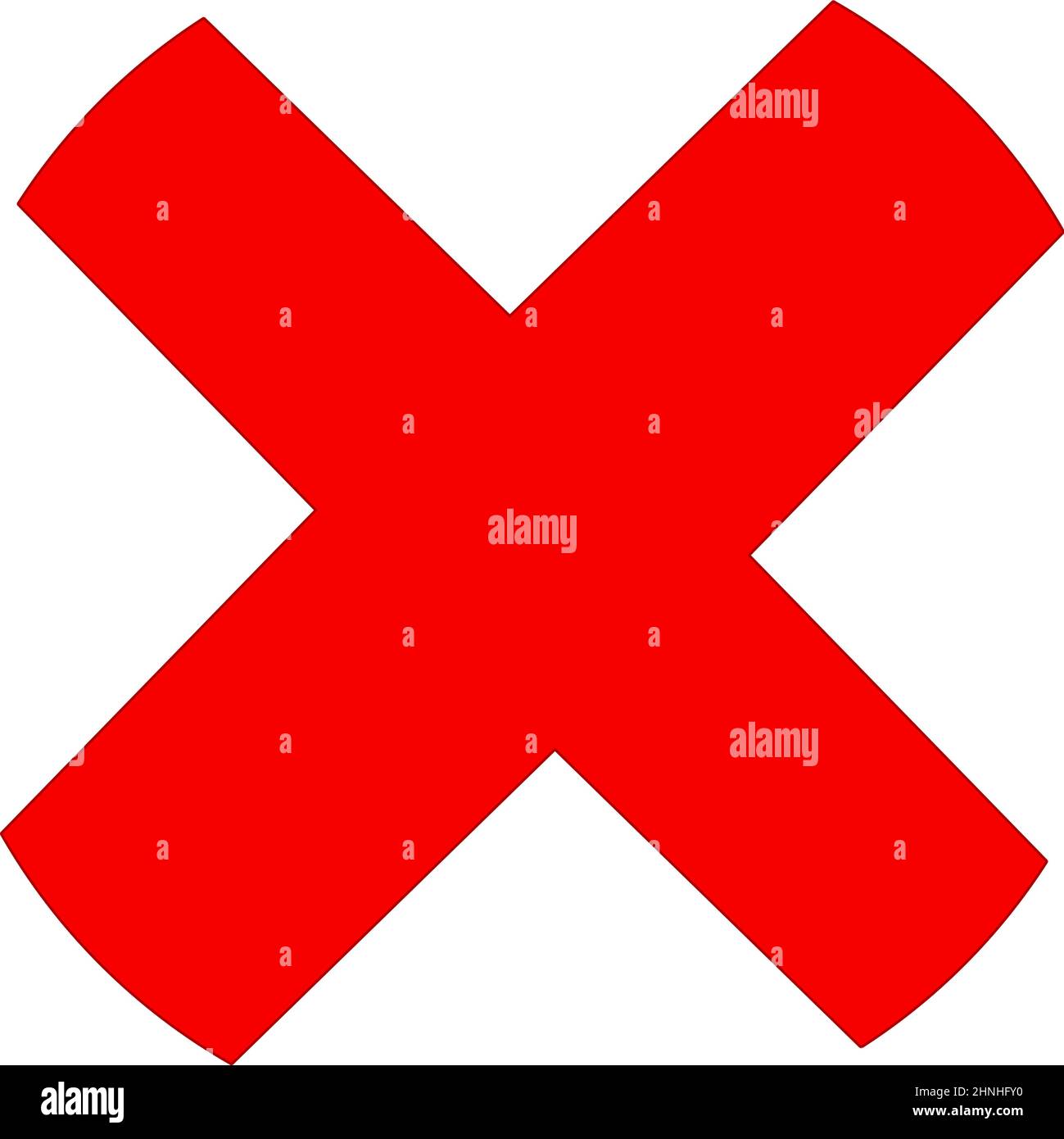 Rotes X-Zeichen, Form, Buchstabe. Fadenkreuz, Zielmarke ...