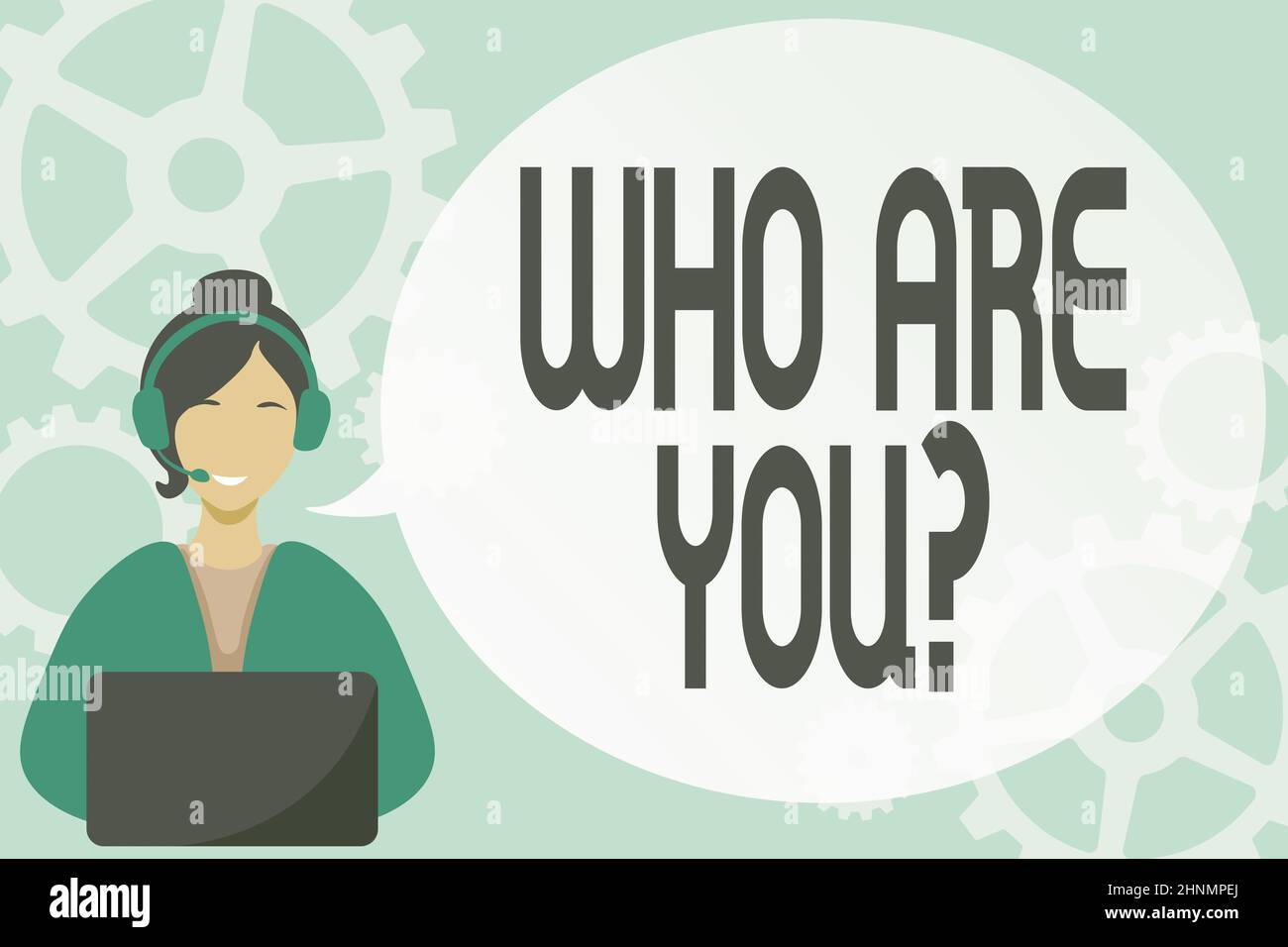 Konzeptionelle Bildunterschrift Wer bist du Frage, Geschäftskonzept ...