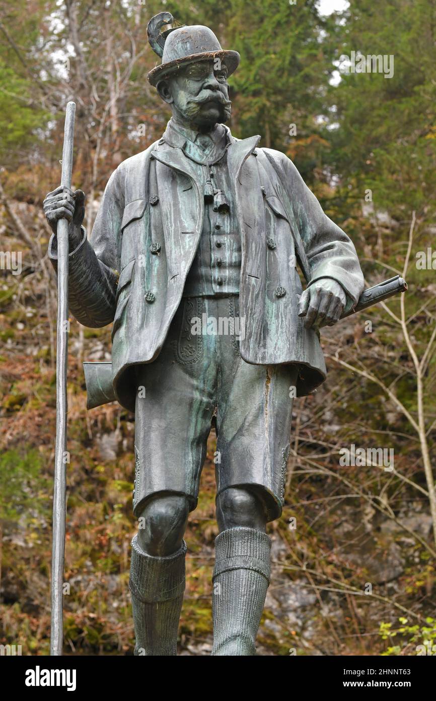 Das Kaiser-Standbild in Bad Ischl, Salzkammergut, Oberösterreich ...