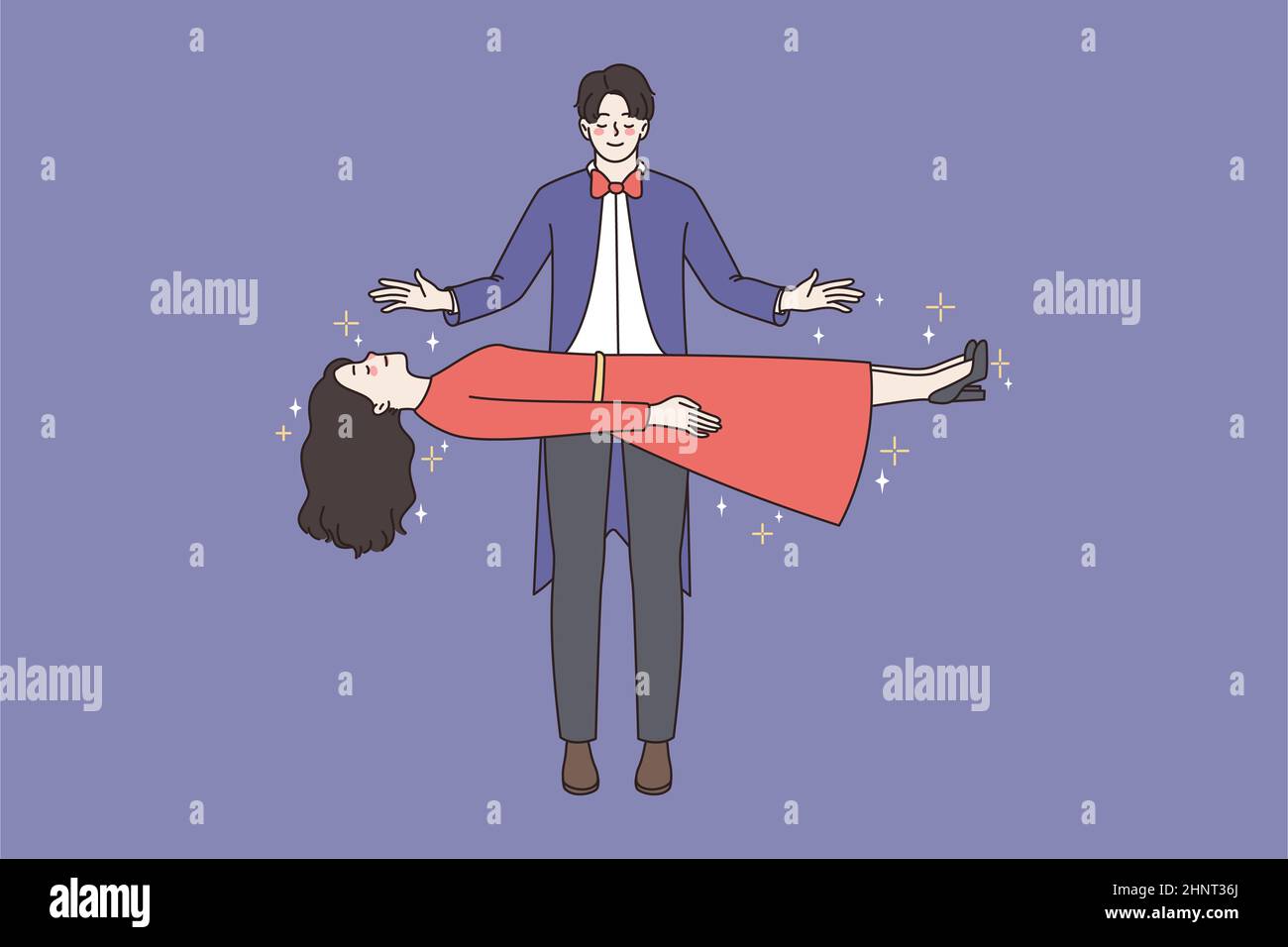 Levitating woman trick -Fotos und -Bildmaterial in hoher Auflösung – Alamy