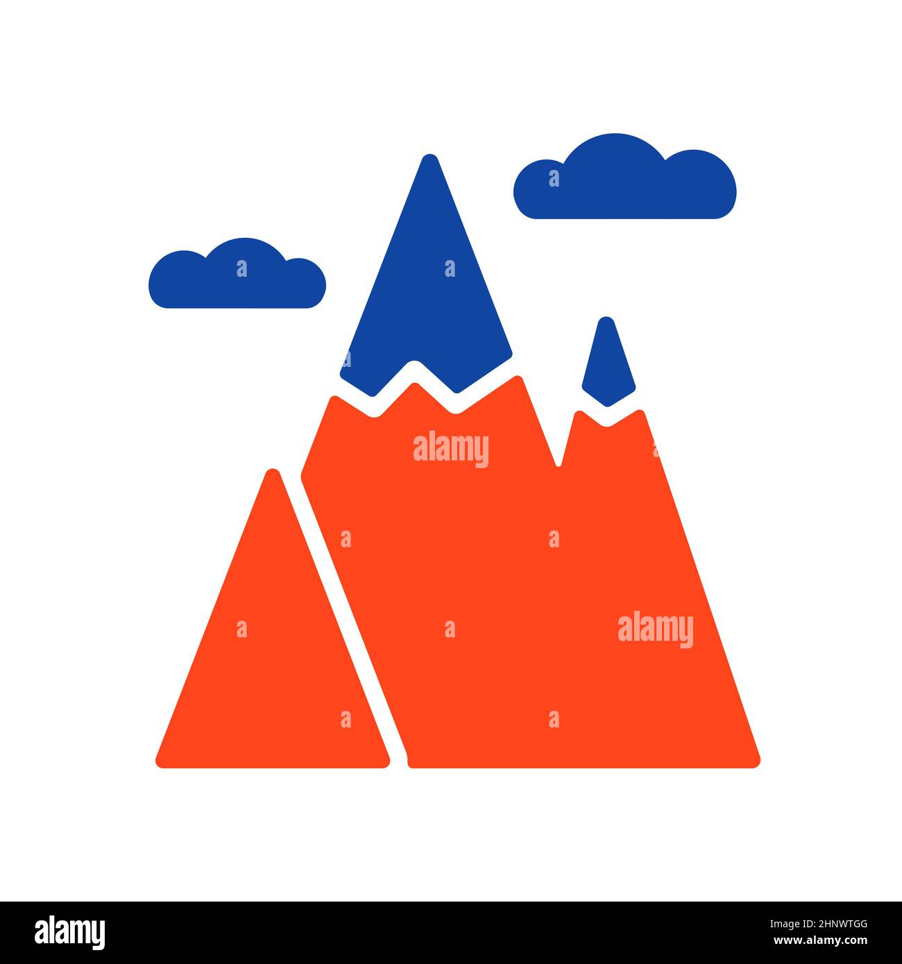 Symbol für Vektorgrafik Berge. Naturzeichen. Graph Symbol für Reise-und ...