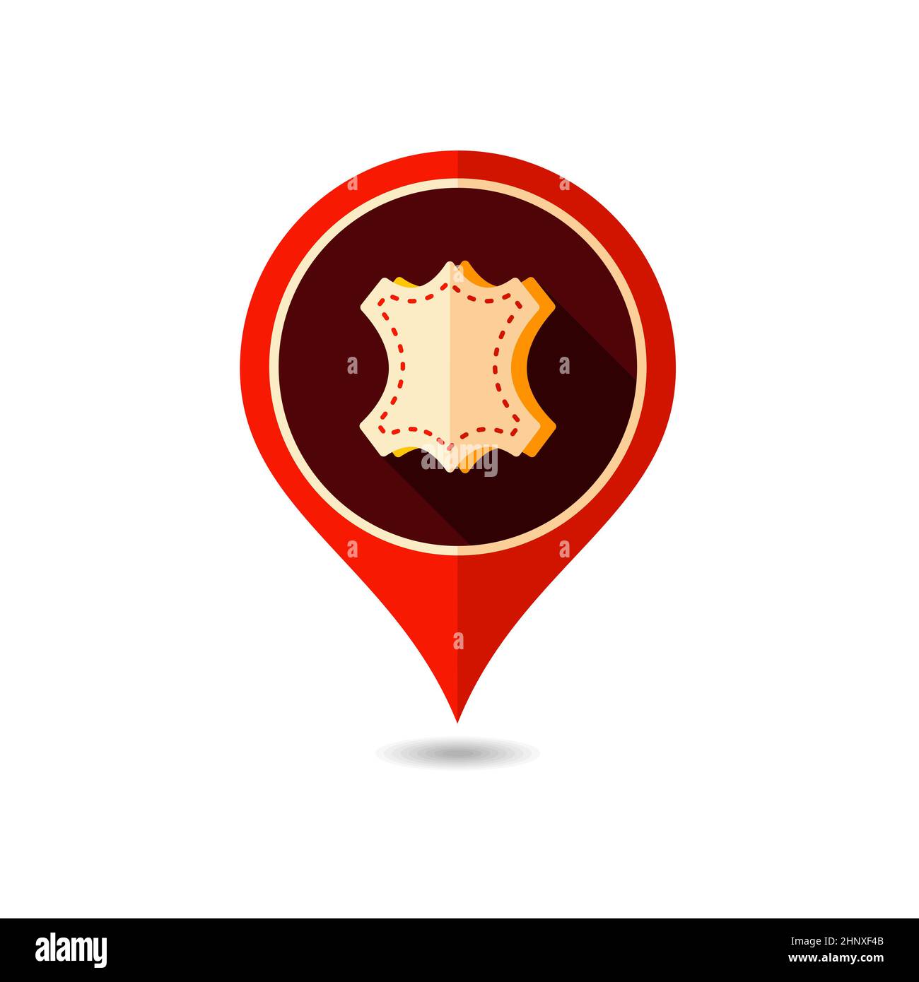 Leder pin Symbol Karte. Farm Animal Kartenzeiger. Karte Marker. Grafik ...