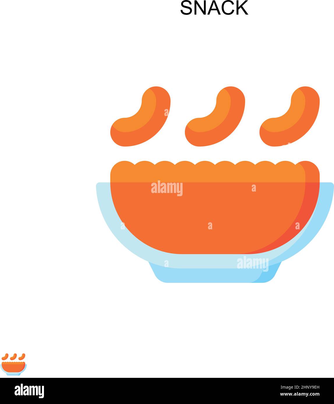 Einfaches Vektor-Symbol für Snacks. Illustration Symbol Design-Vorlage ...
