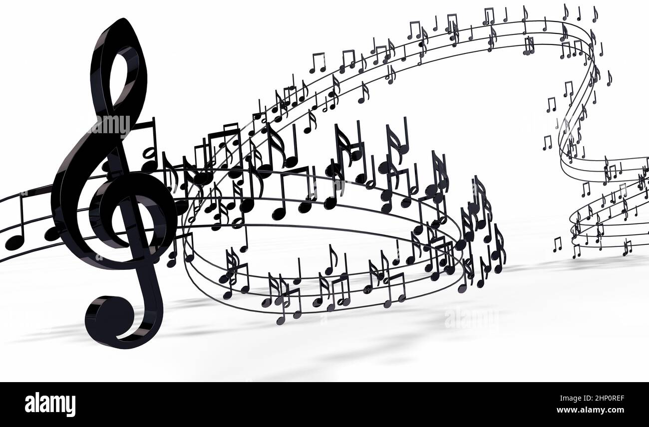 Music notes black white Stockfotos und -bilder Kaufen - Alamy