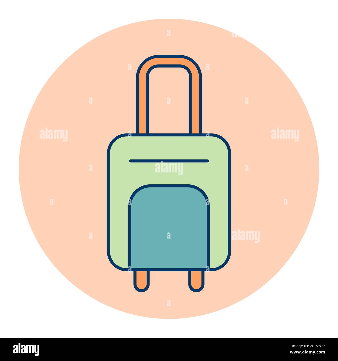 Gepäck, Gepäck flach Vektor isoliert Symbol. Graph-Symbol für Reise ...