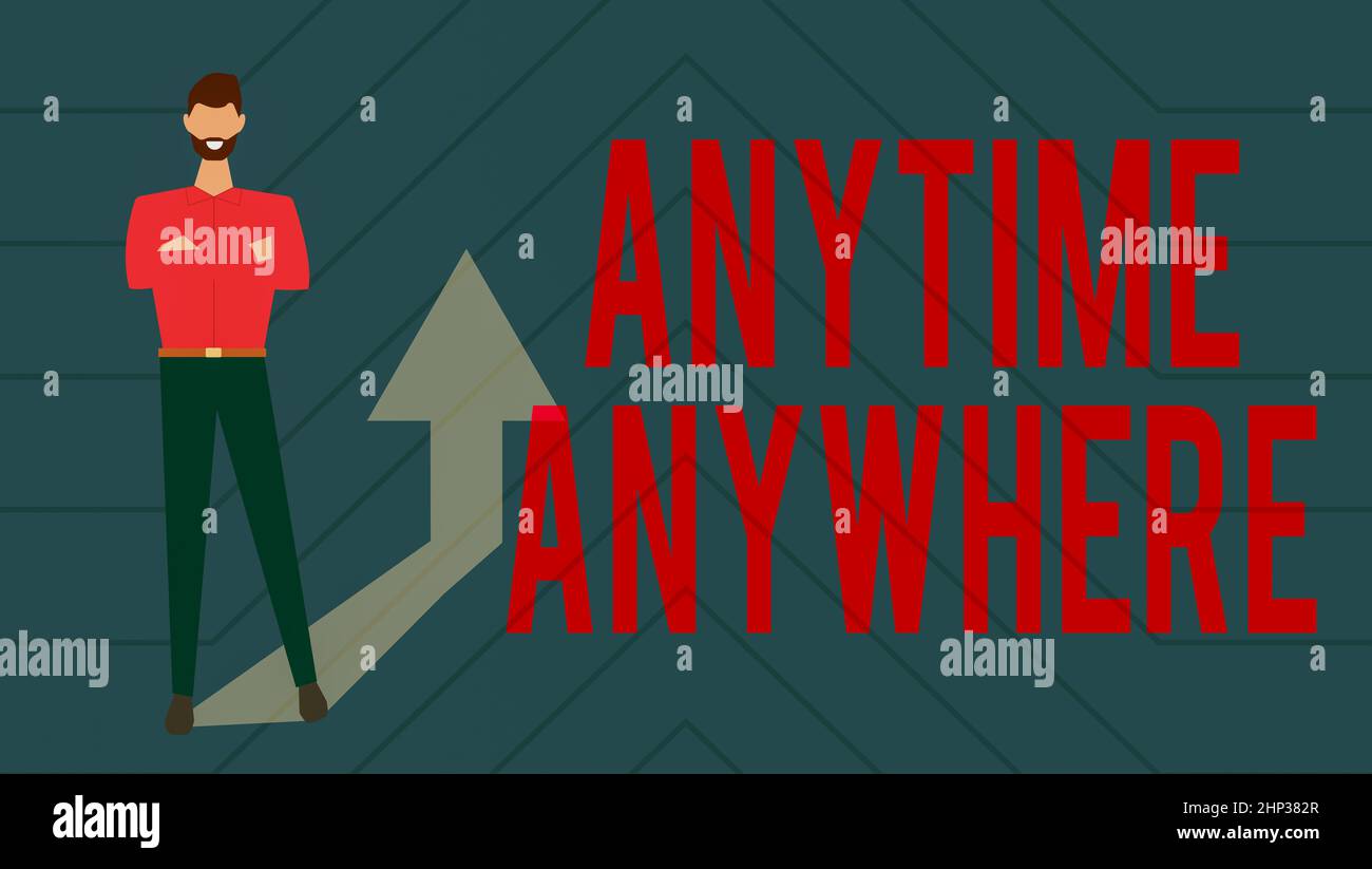 Schild, das jederzeit und überall angezeigt wird, Geschäftsübersicht ...