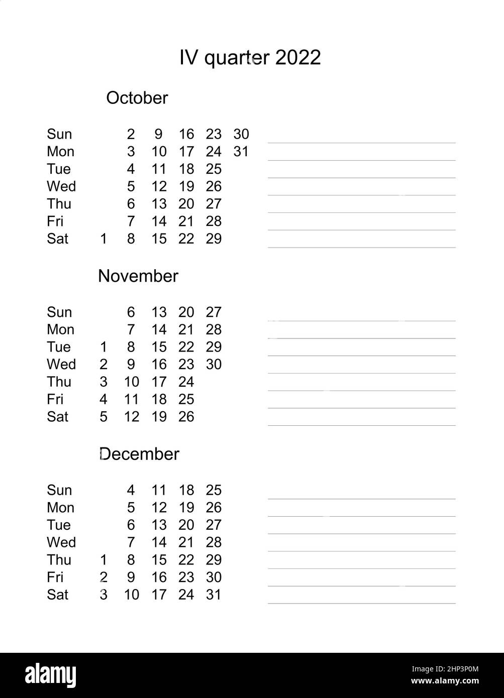 Oktober 2022 kalender drucken -Fotos und -Bildmaterial in hoher ...