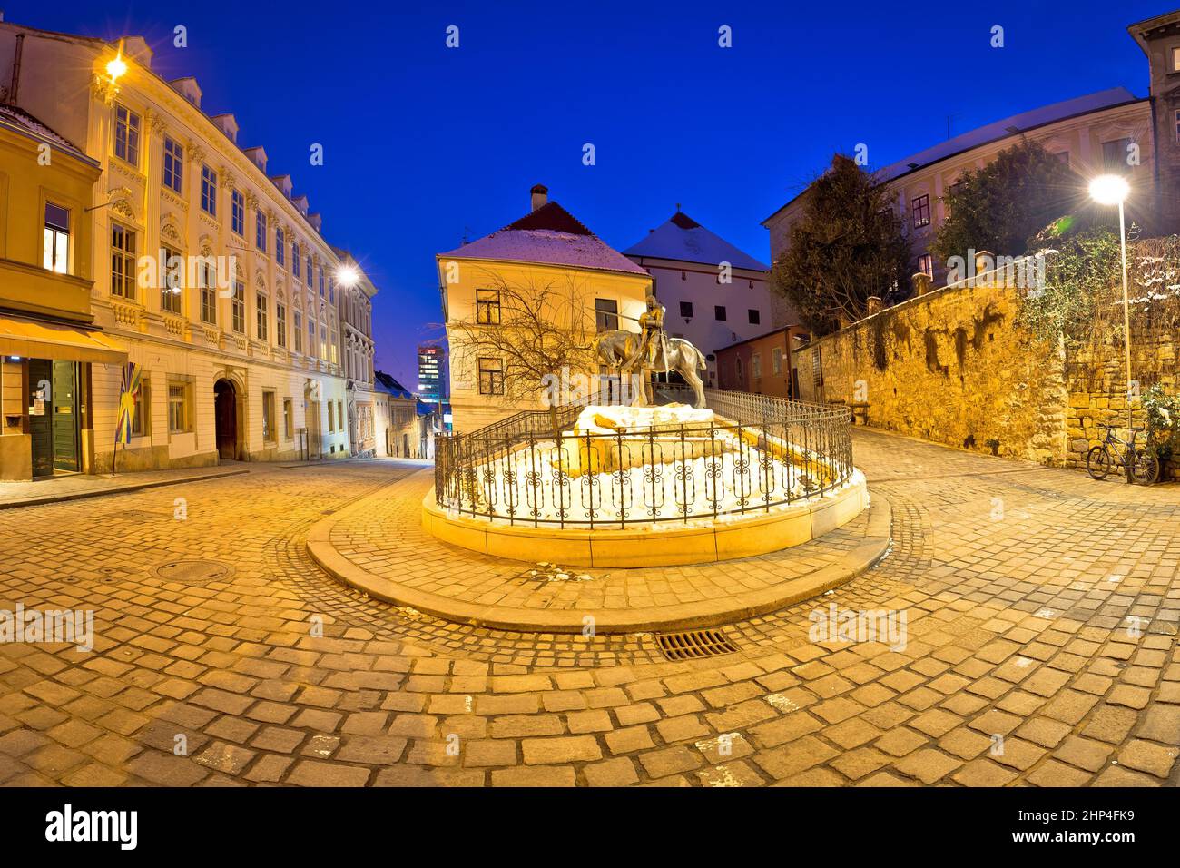 Zagreb. Historische Zagreb Radiceva Straße und Kamenita Vrata Stone ...