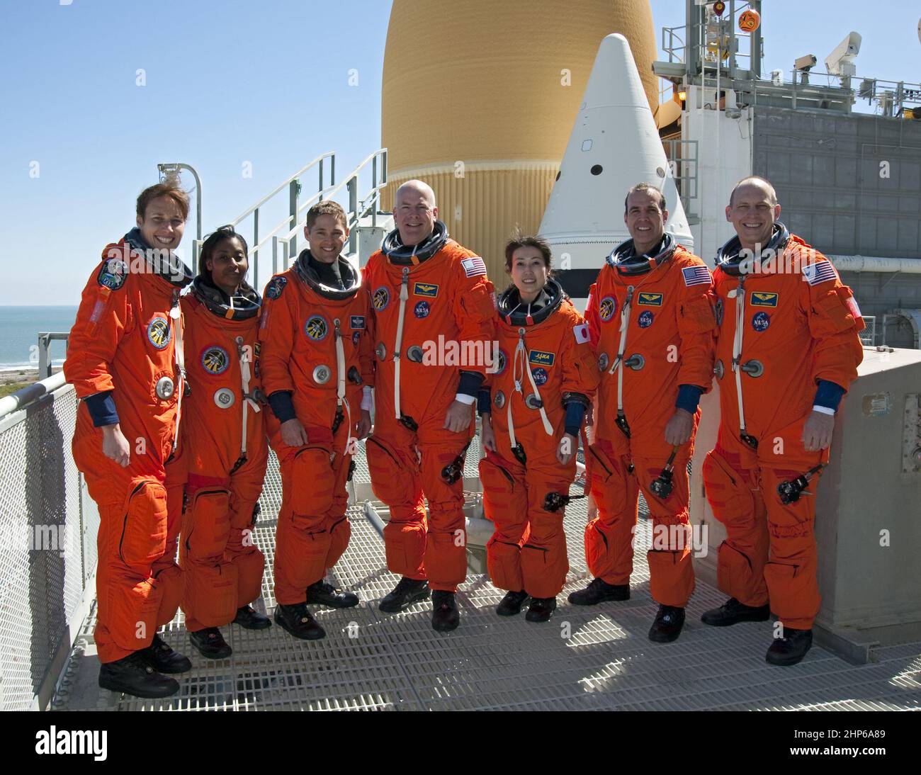 Auf dem Launch Pad 39A im Kennedy Space Center der NASA in Florida ...