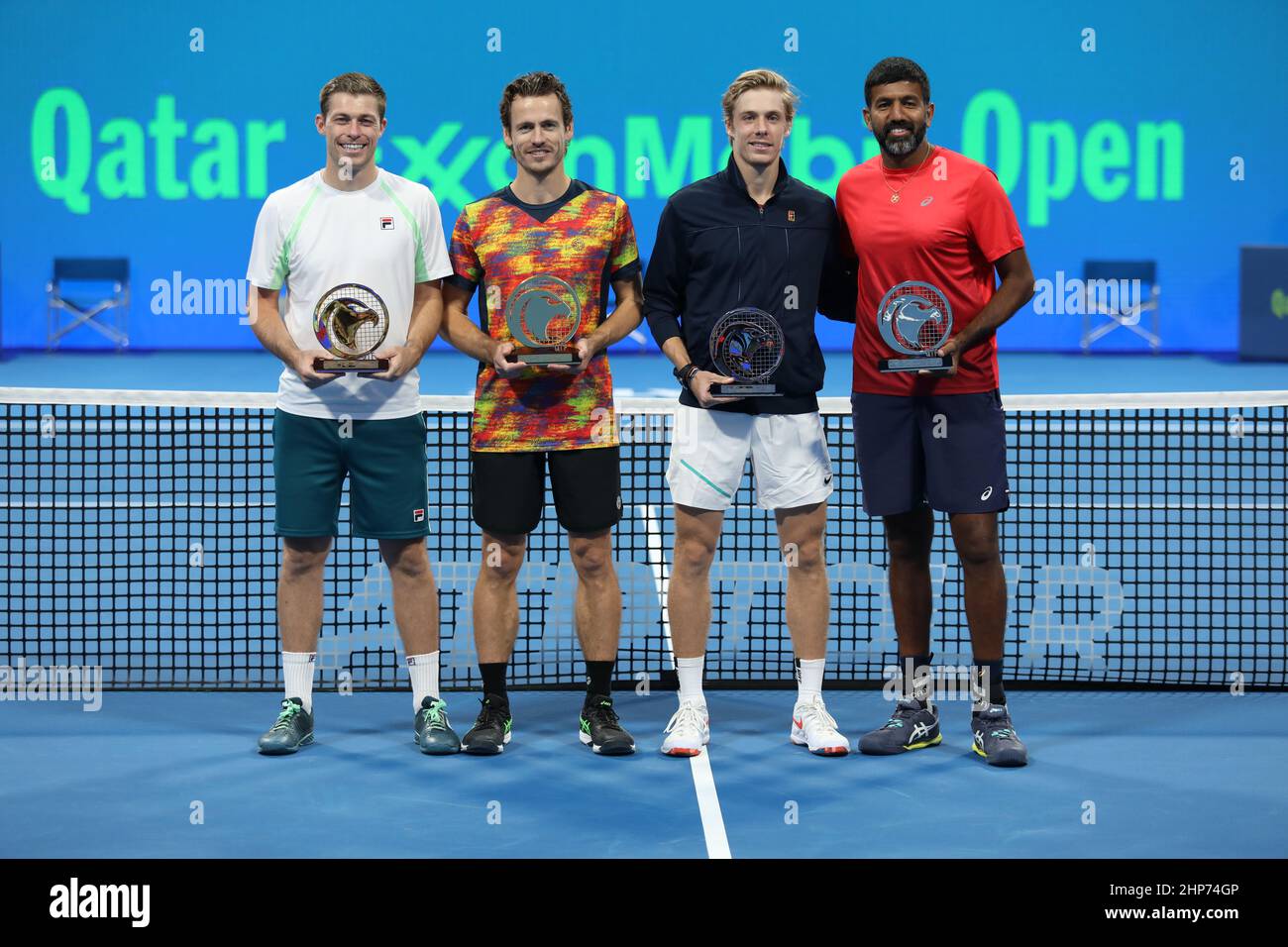 Wesley Koolhof aus den Niederlanden und Neal Skupski aus Großbritannien ...