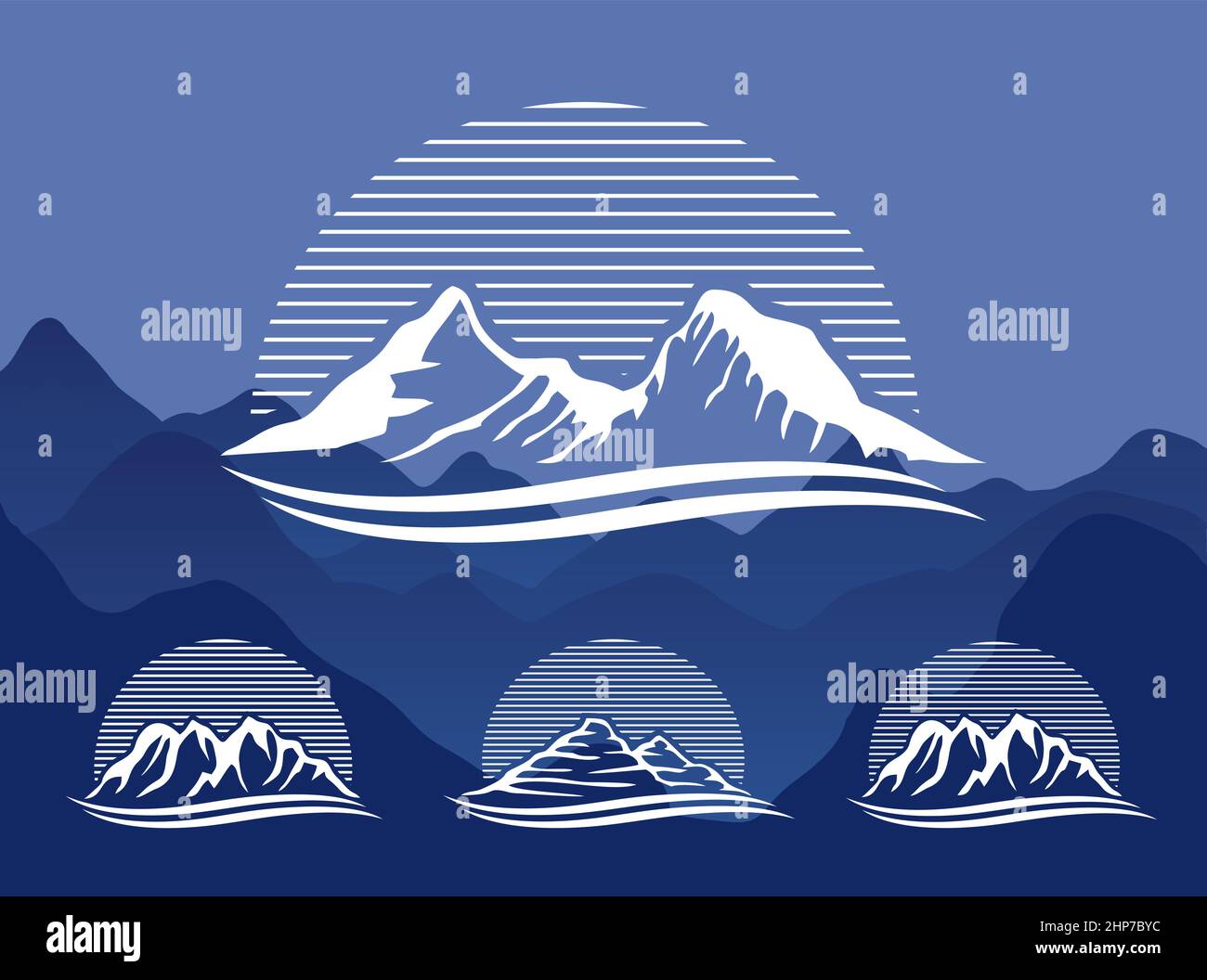 Mountain climbing vector logo -Fotos und -Bildmaterial in hoher ...