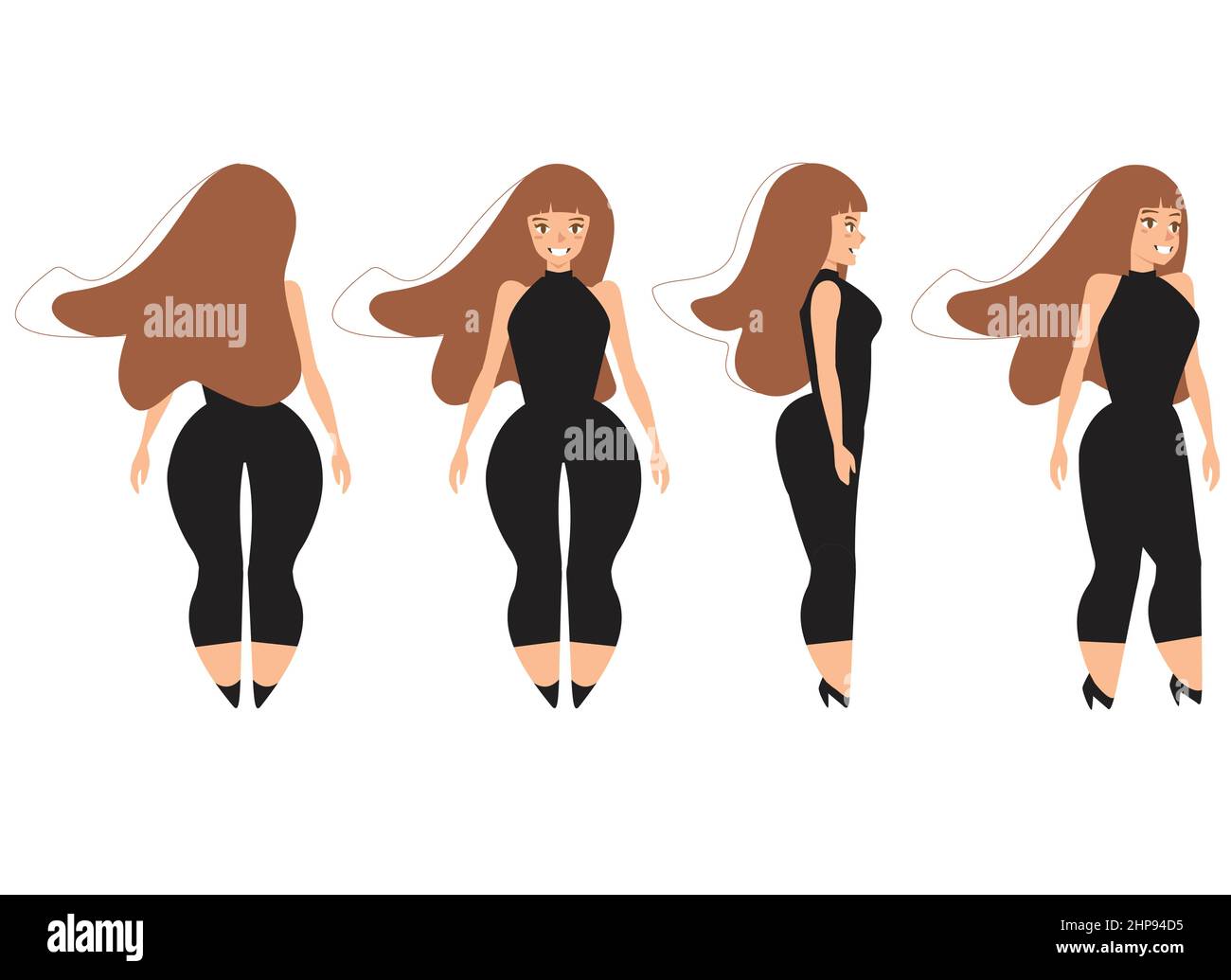 Hinterkopf mädchen cartoon -Fotos und -Bildmaterial in hoher Auflösung ...