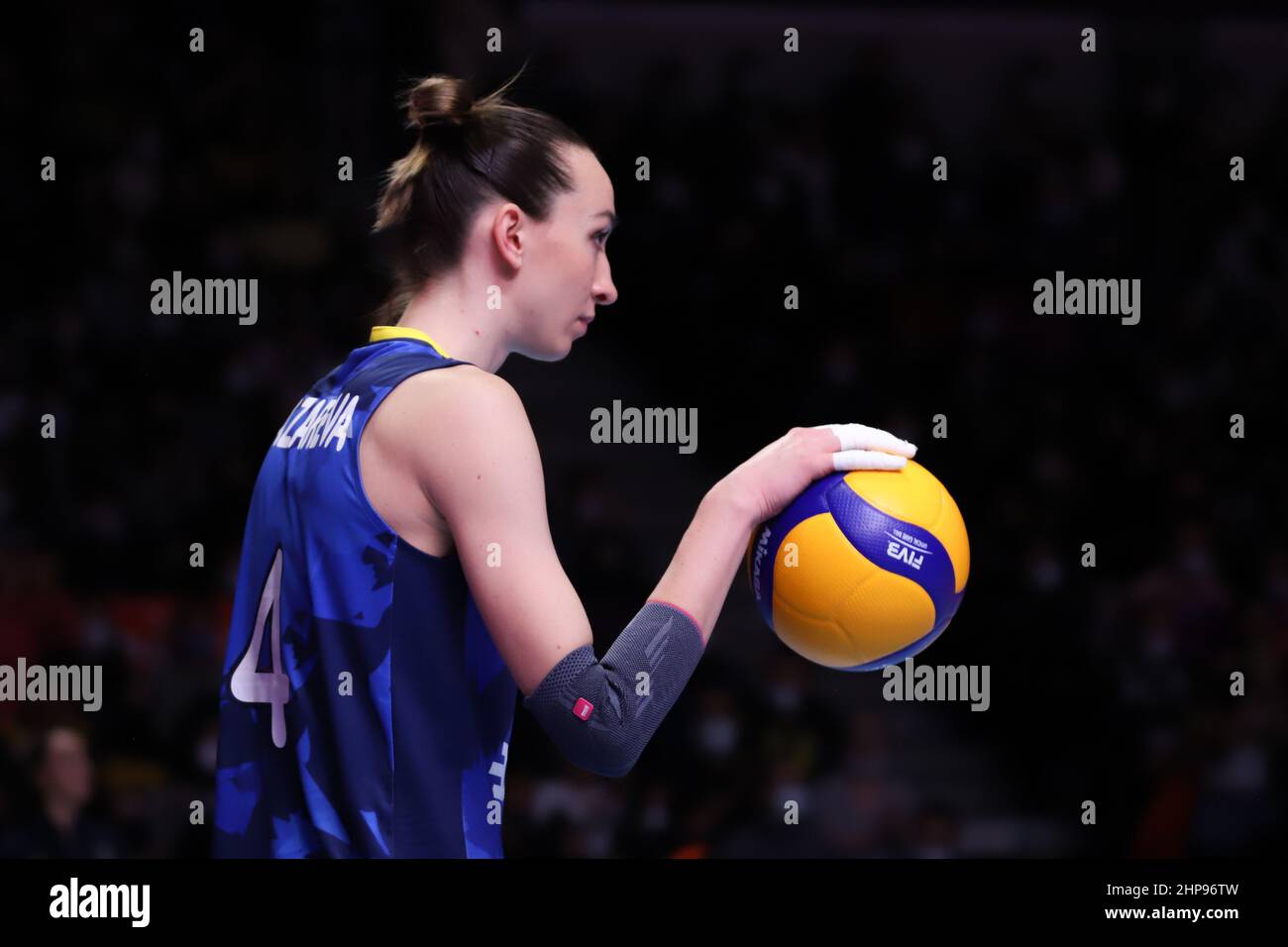 ANKARA, TÜRKEI - 19. DEZEMBER 2021: Anna Lazareva in Fenerbahce Opet ...