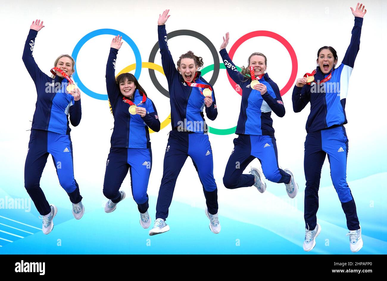 Die Briten Mili Smith, Hailey Duff, Jennifer Dodds, Vicky Wright und ...