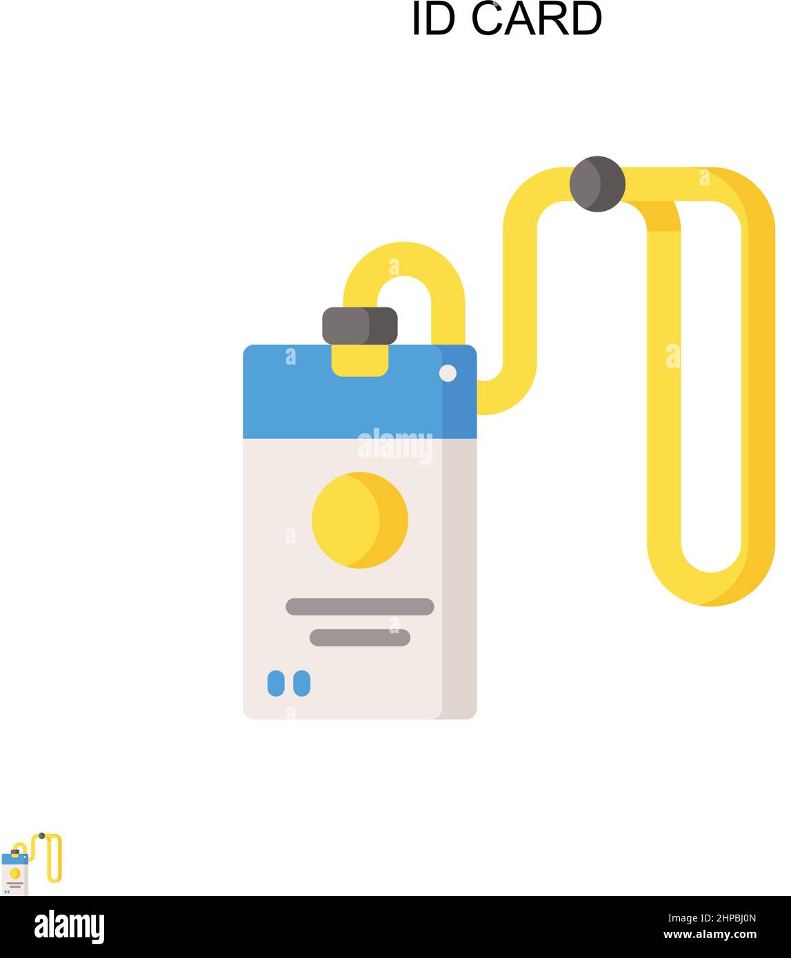 Einfaches Vektor-Symbol für ID-Karte. Illustration Symbol Design ...