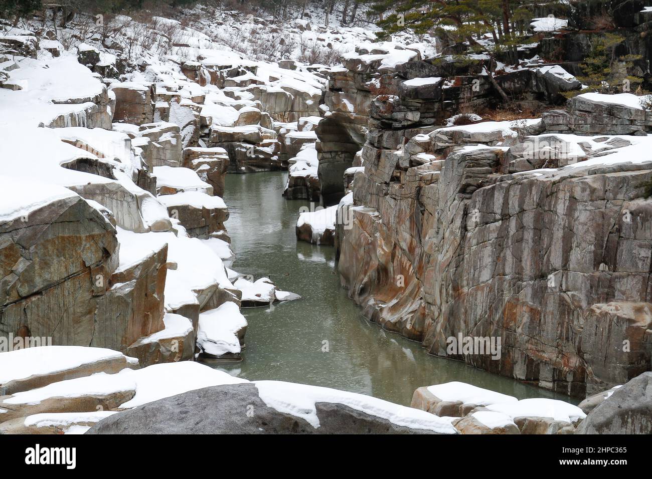 nagano, japan, 2022/19/02 , Nezame no toko, was soviel bedeutet wie 'Bett des Erwachens', ist ...