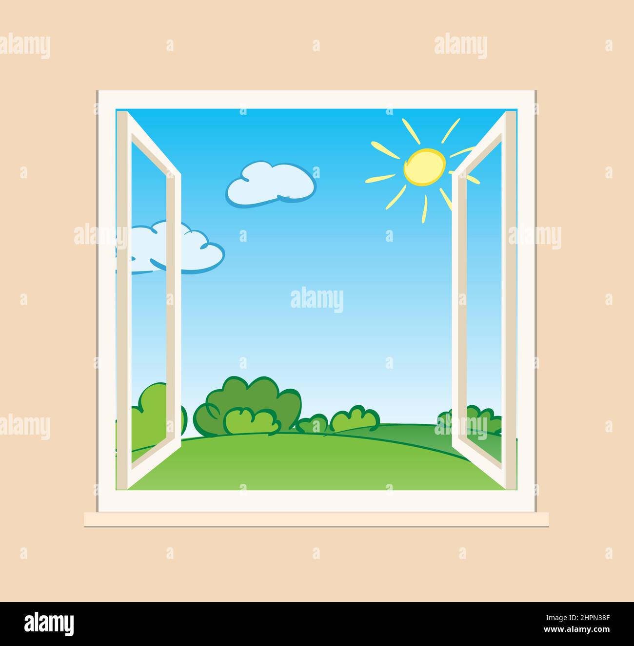 Grüner offener raum Stock-Vektorgrafiken kaufen - Alamy