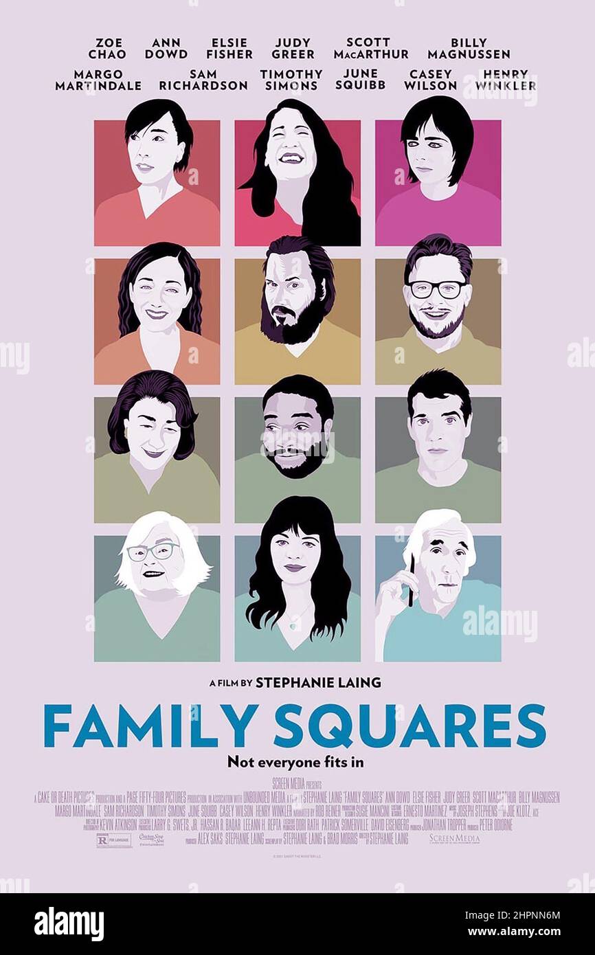 FAMILIENQUADRATE, Plakat, links von oben: Zoe Chao, Casey Wilson, Margo ...