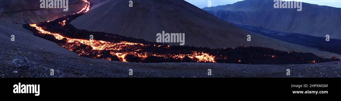 Island, Reykjanes, Grindavik, Fagradalsfjall, Vulkan Stockfotografie ...