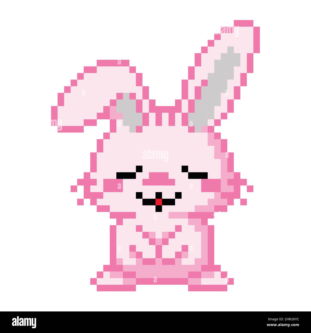 Rabbit Pixel Art Illustration. Rabbit Bild oder Clip Art ...