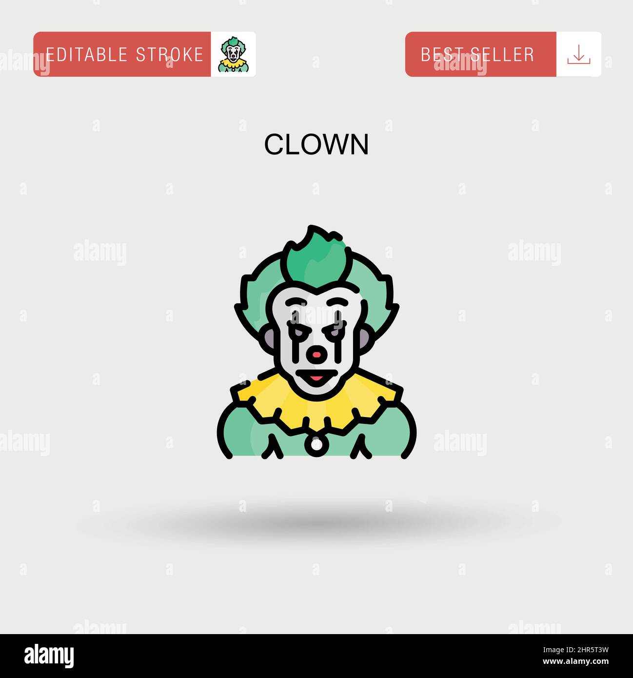 Circus clown character icon vector -Fotos und -Bildmaterial in hoher ...