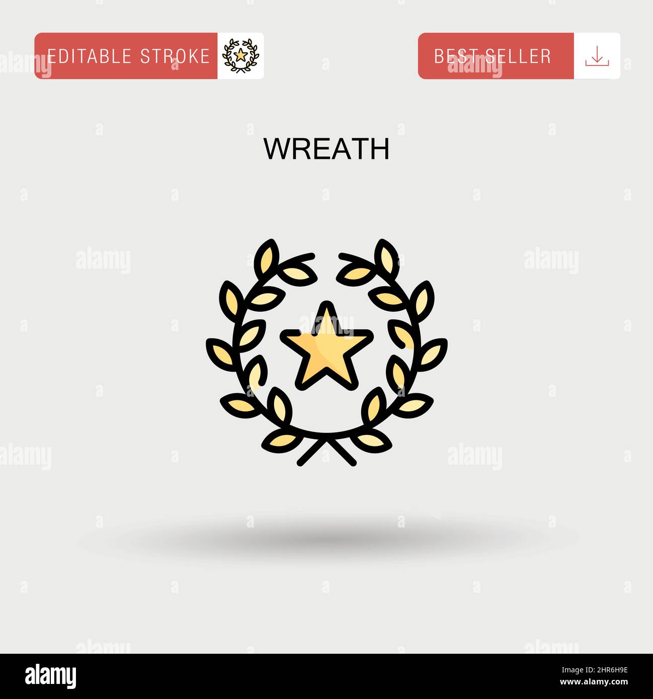 Lorbeerkranz vektor logo design Stock-Vektorgrafiken kaufen - Alamy