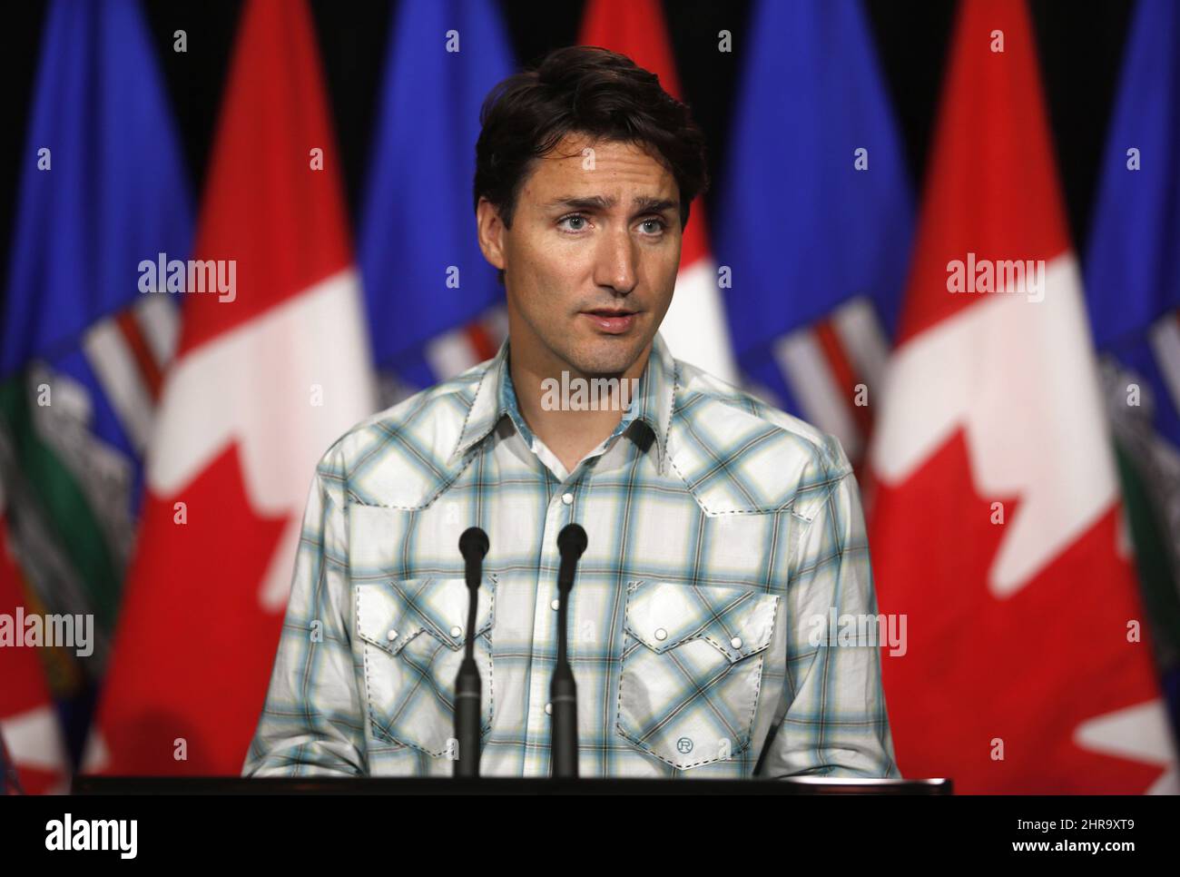Premierminister Justin Trudeau spricht am Freitag, den 15. Juli 2016 ...