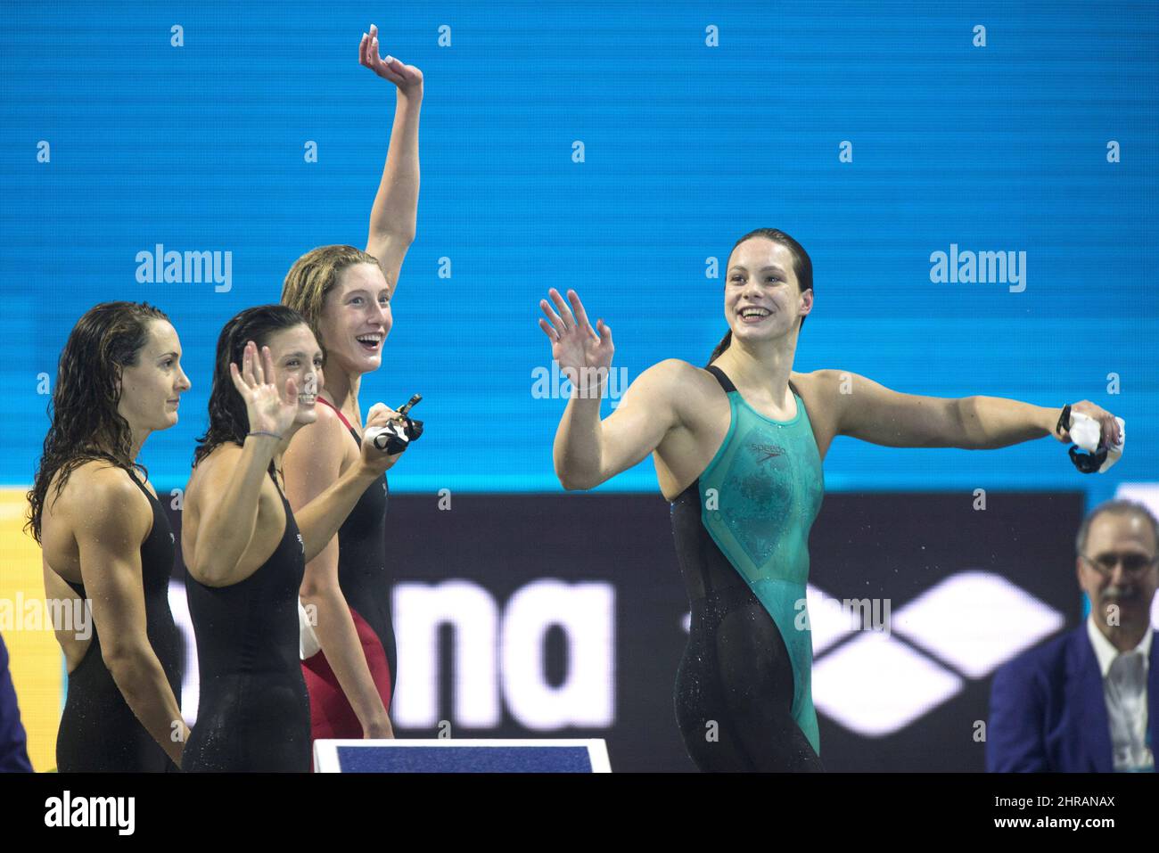 Die kanadische Sandrine Mainville, von links nach rechts, Michelle ...