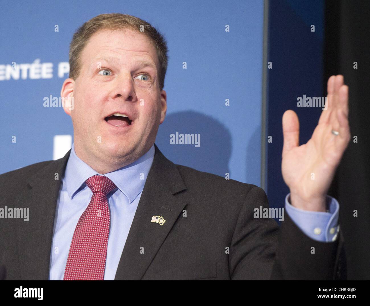 Der Gouverneur von New Hampshire, Chris Sununu, hält am Montag, den 20 ...