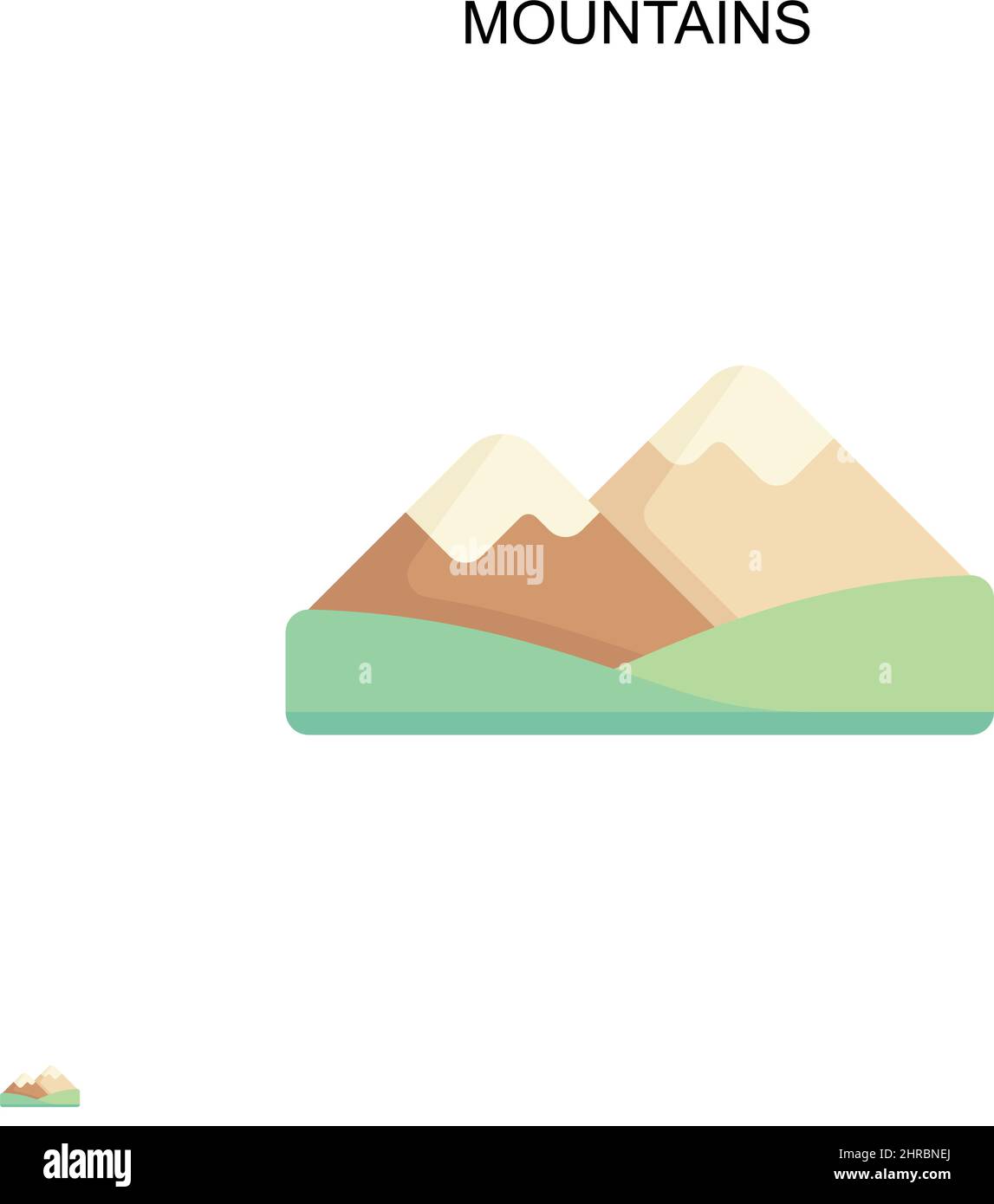 Einfaches Vektorsymbol Berge. Illustration Symbol Design-Vorlage für ...