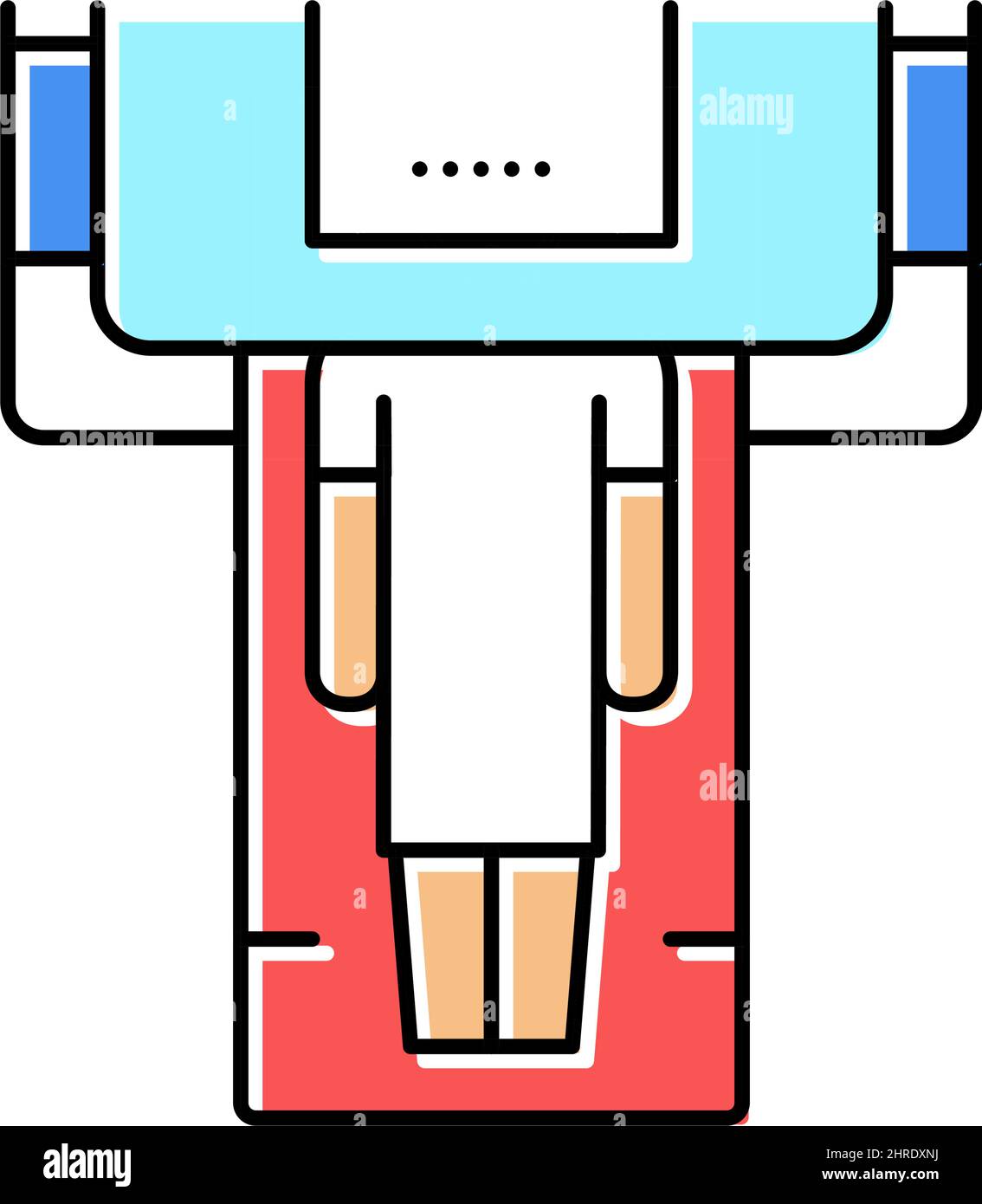 ct Scan Radiologie Farbe Symbol Vektor Illustration Stock-Vektorgrafik ...