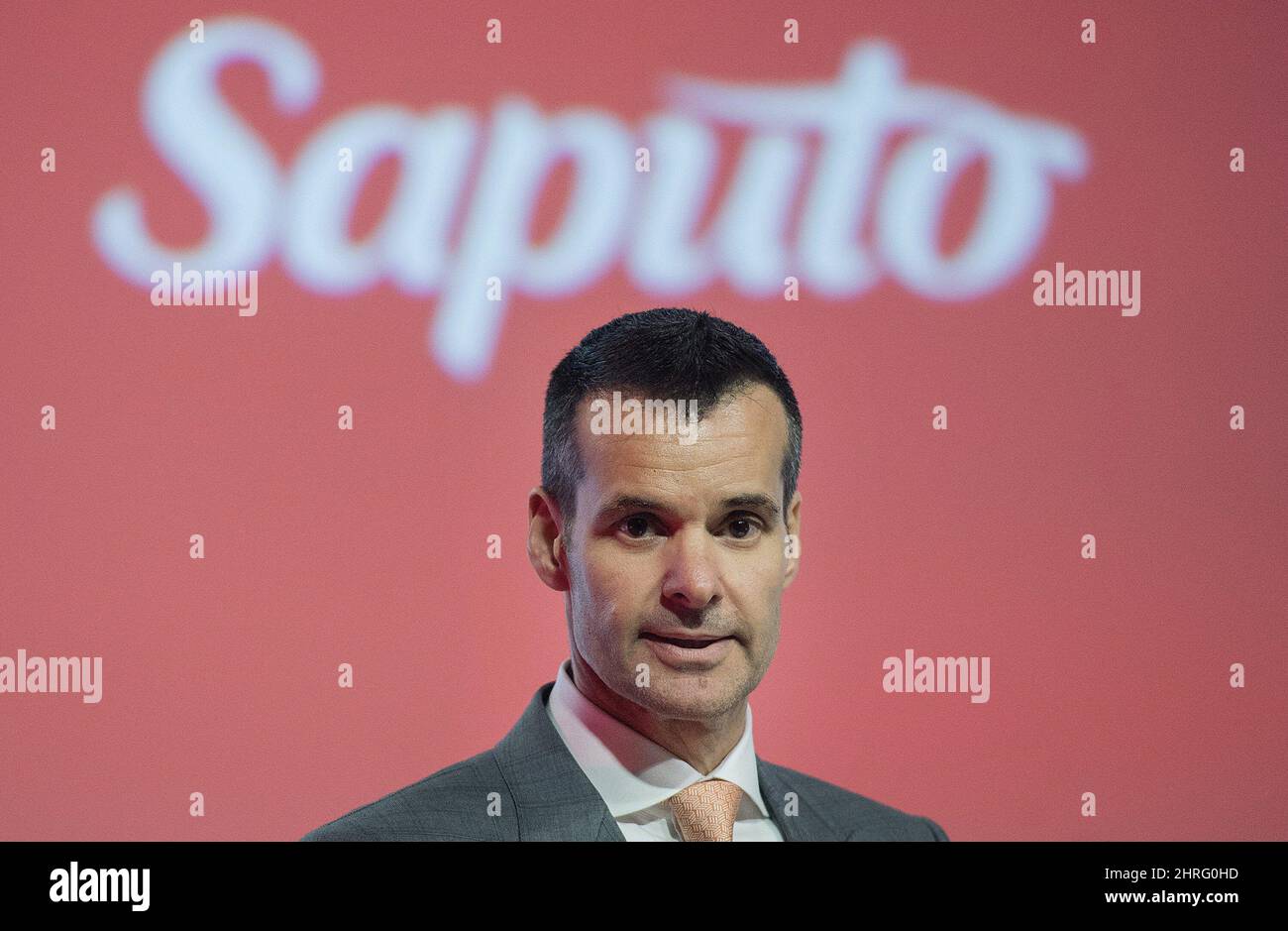 Saputo Inc., Chairman of the Board und CEO Lino Saputo Jr., spricht an ...