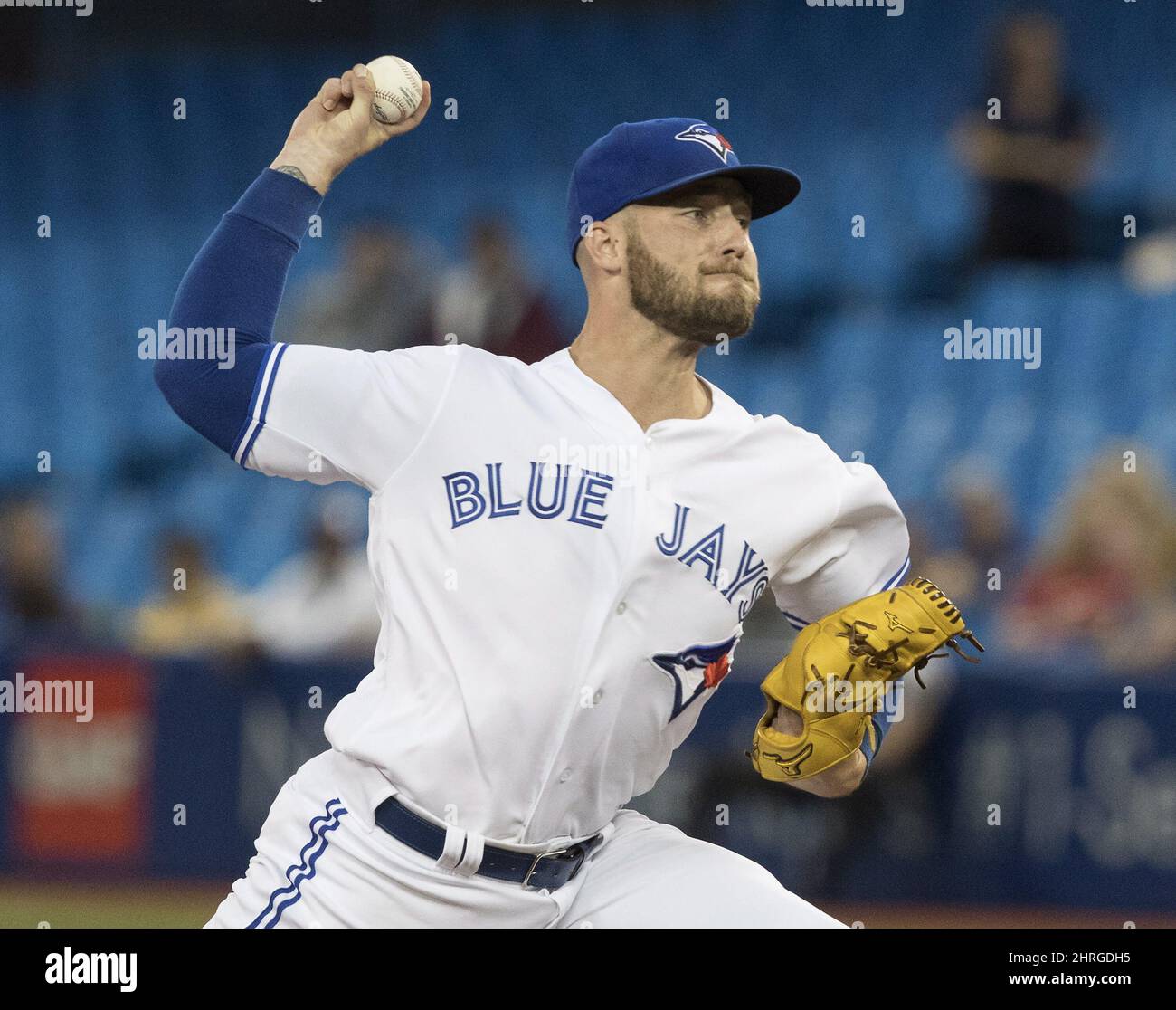 Toronto Blue Jays startet Pitcher Sean Reid-Foley wirft gegen die Tampa ...