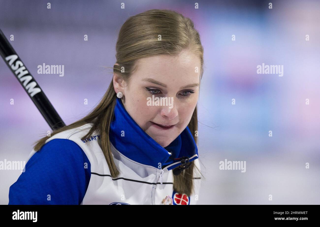 Das Team British Columbia skip, Corryn Brown Makes, wird bei der ...