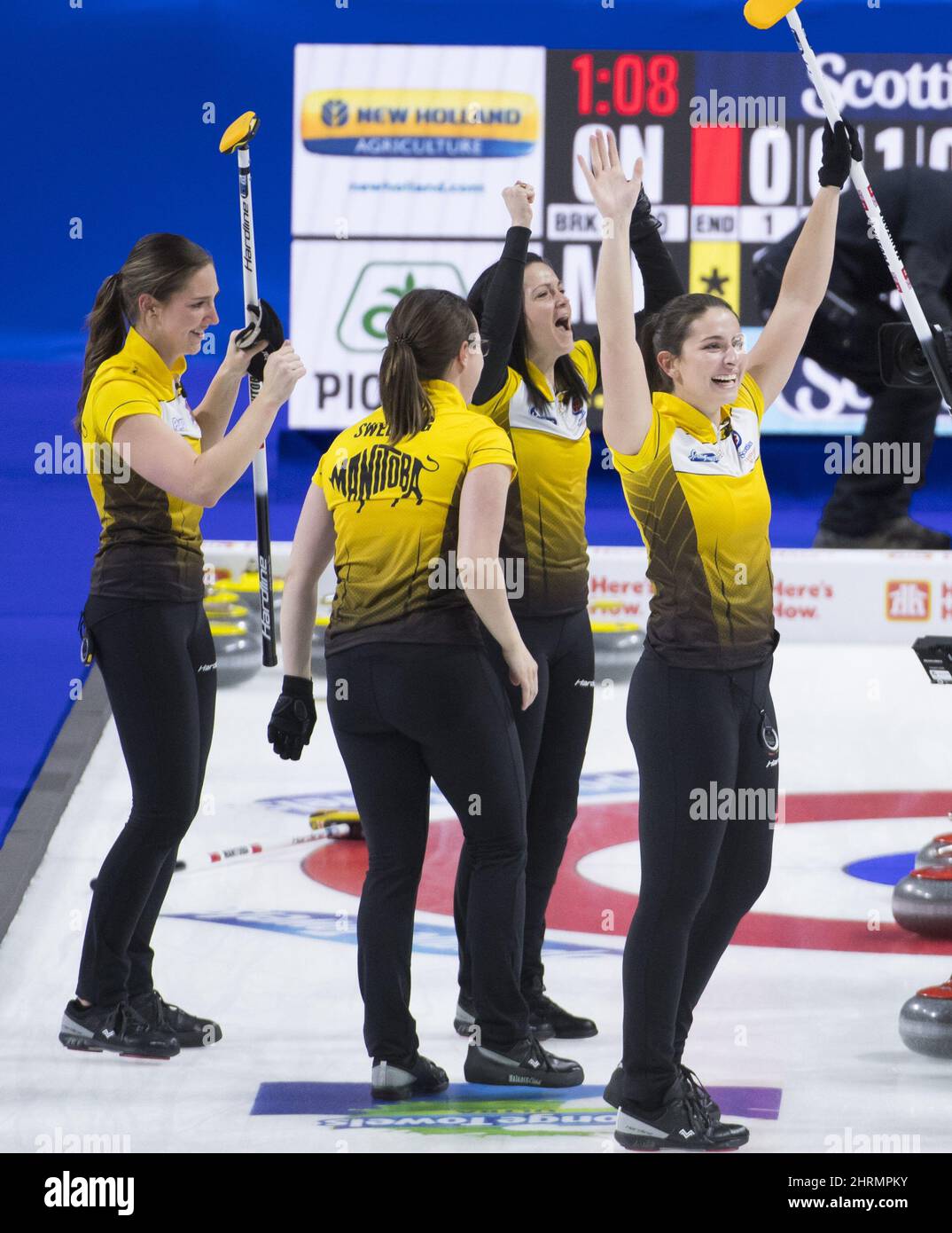 Team Manitoba Lead, Briane Meilleur, von links nach rechts, Third Val ...