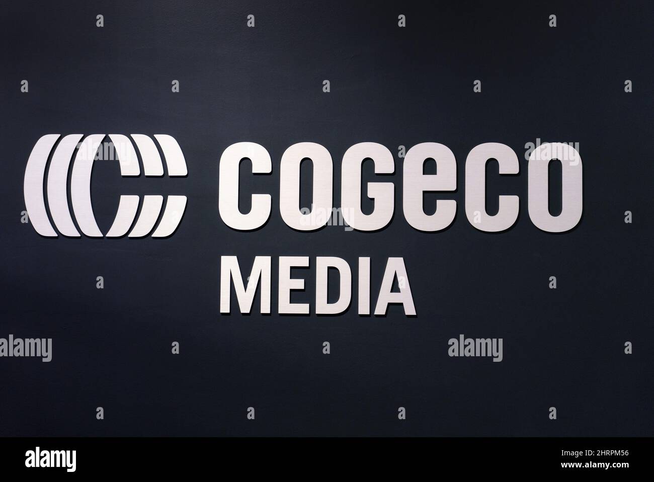 Das Logo von Cogeco Media ist am Montag, den 19. Oktober 2020, in ...