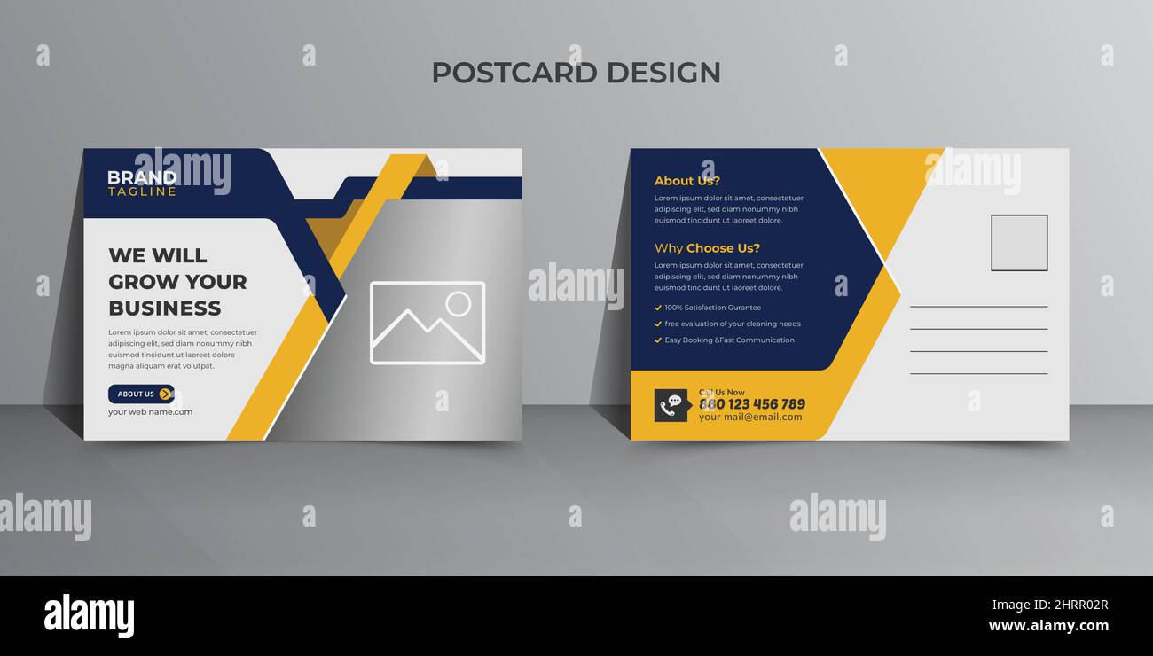 Business Postkarte Vorlage Design, Business Postkarte Layout Design ...