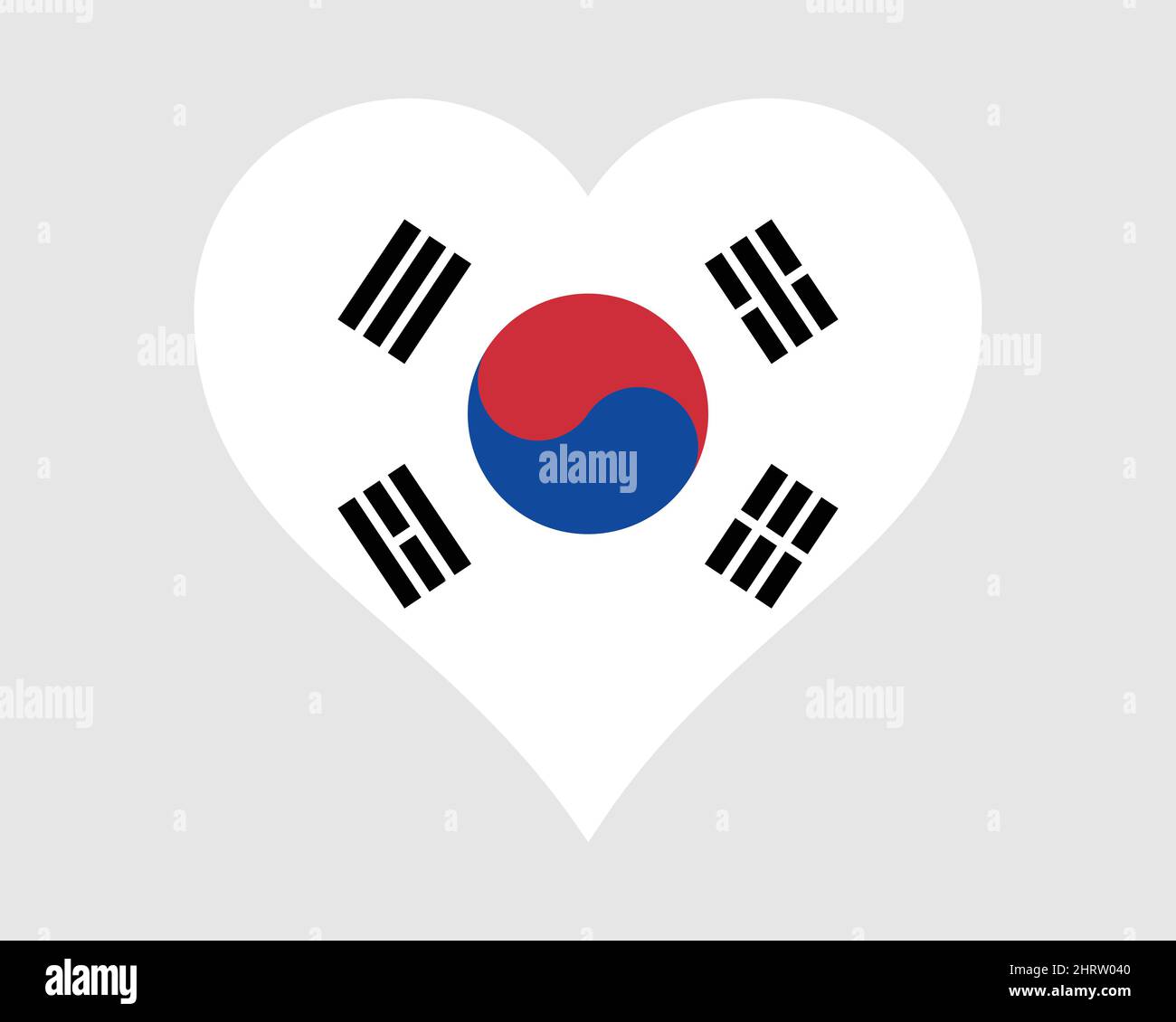 Südkoreas Herzflagge. Koreanische Liebe Form Land Nation National ...