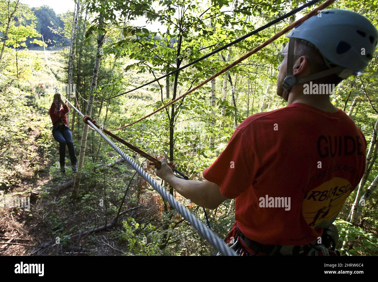 Martin Ouellet, der Koordinator des Arbraska Adventure Parks in Rigaud ...