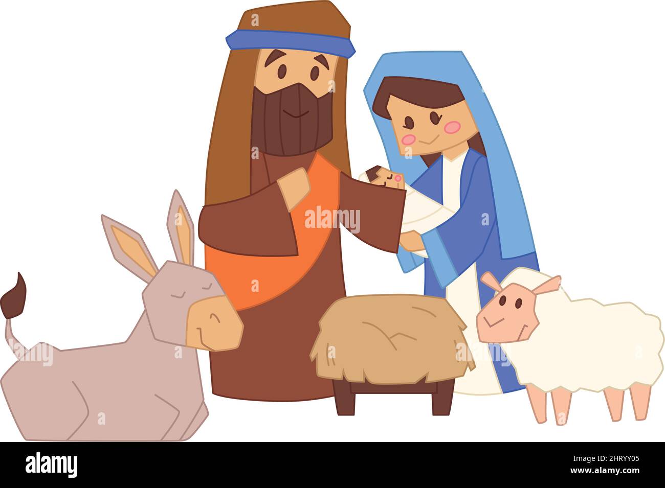 Joseph maria jesus christus cartoon -Fotos und -Bildmaterial in hoher ...