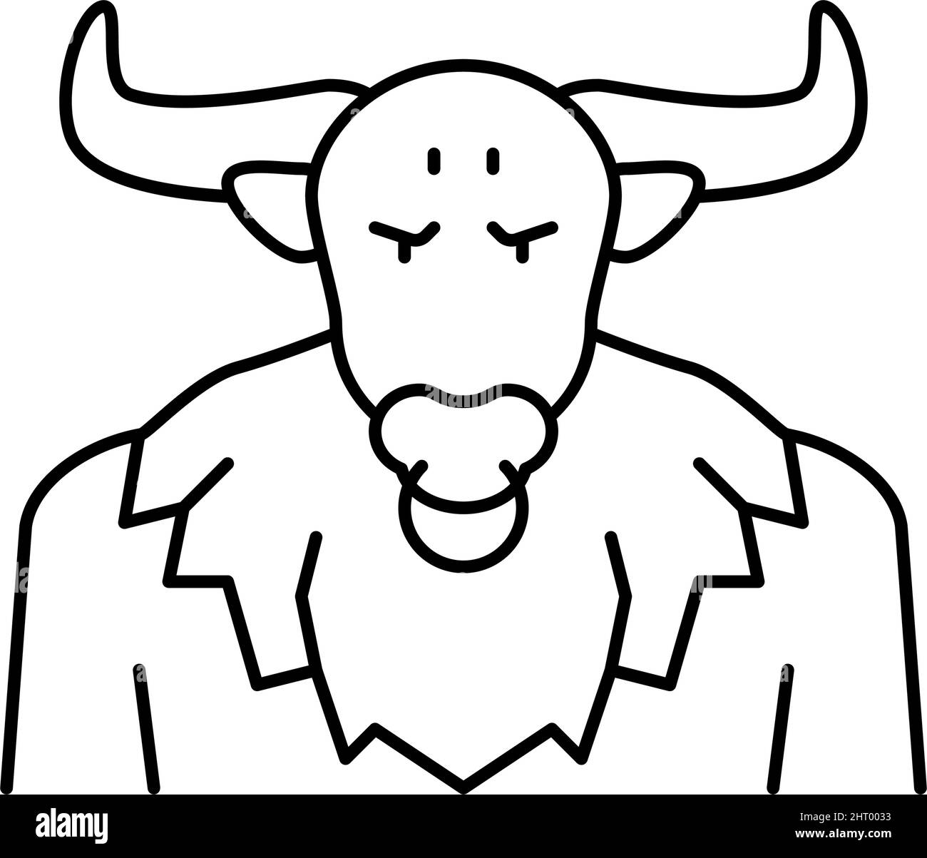 minotaur antike griechenland Linie Symbol Vektor Illustration Stock ...