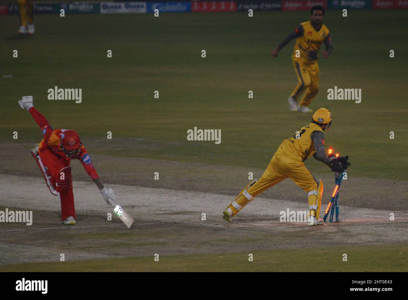 Lahore, Punjab, Pakistan. 24.. Februar 2022. Ein Blick auf das Cricket ...
