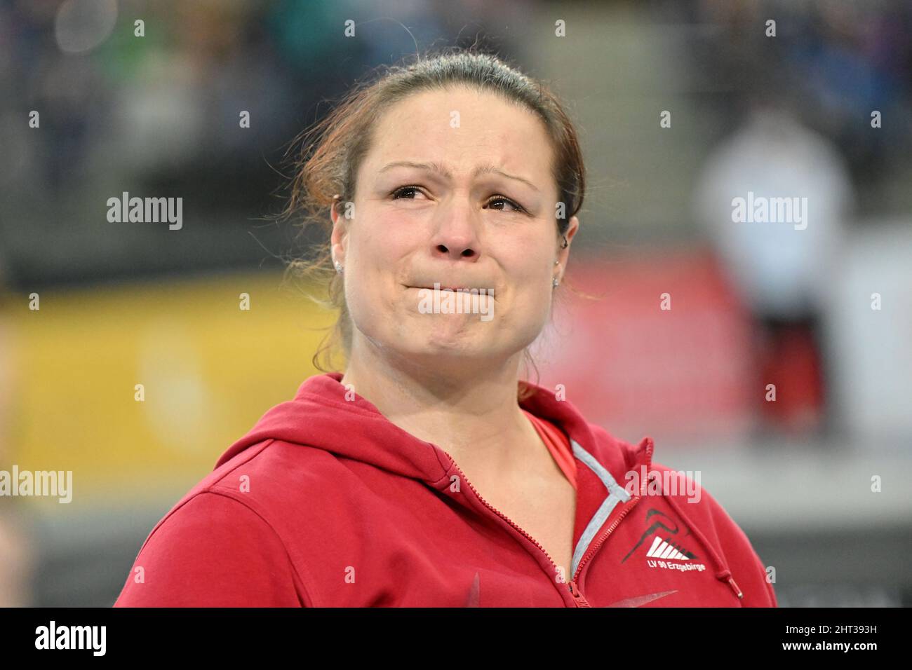 Leipzig, Deutschland. 26.. Februar 2022. Christina Schwanitz steht bei ...