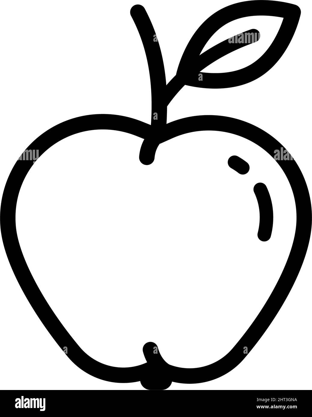 Apple-Linie Symbol, Umriss Vektor-Zeichen, linear Stil Piktogramm ...