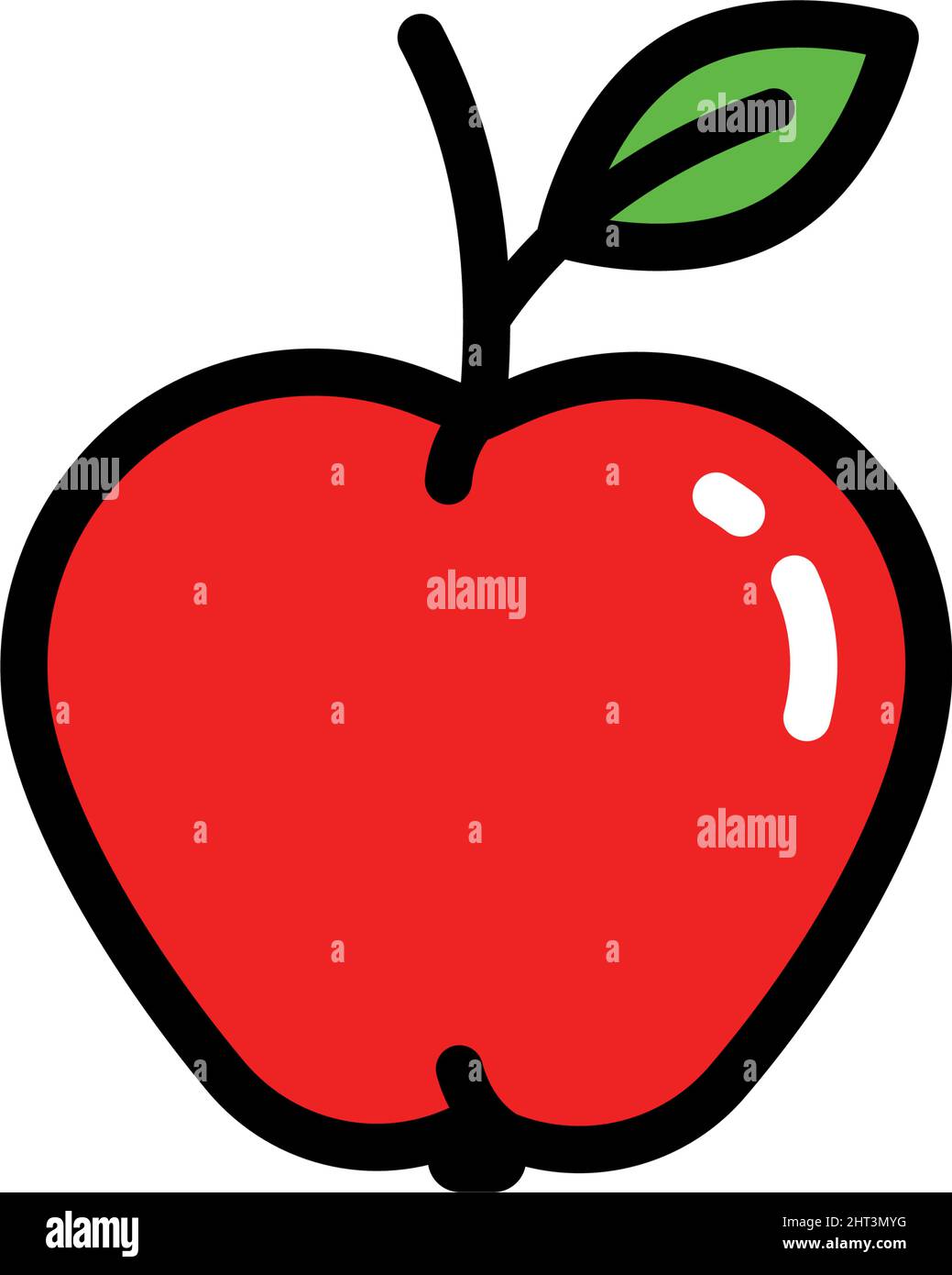 Flaches Apple-Symbol, farbiger Vektor, einfaches Piktogramm auf weißem ...