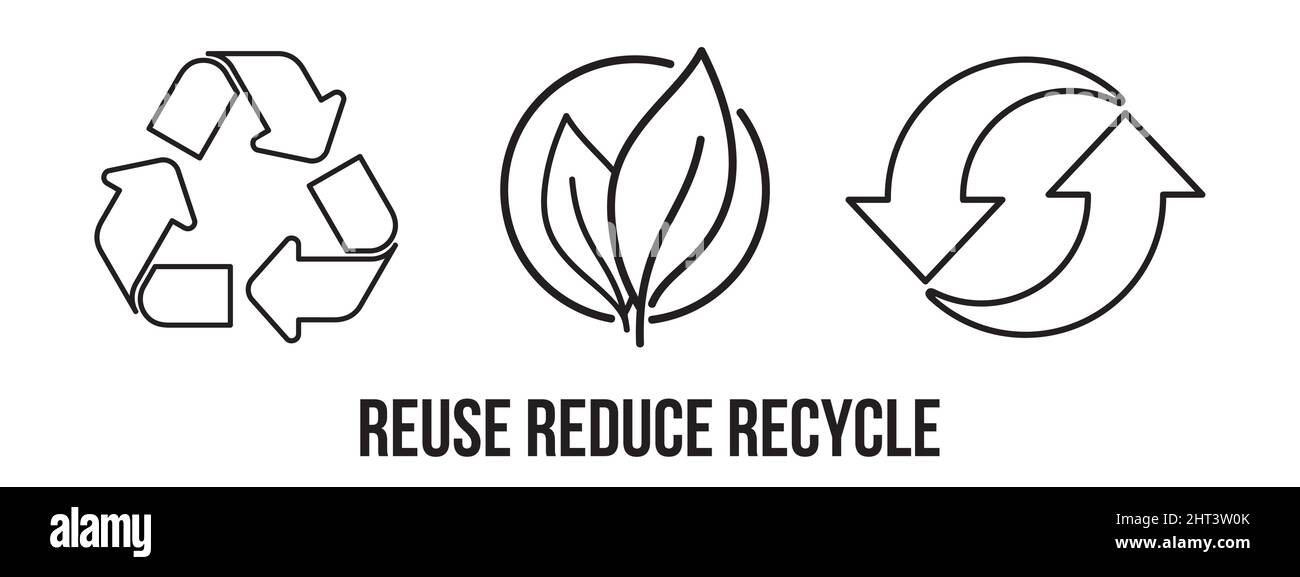 Recycling-Symbol. Konzeptuelles Symbol - Wiederverwenden, Reduzieren ...