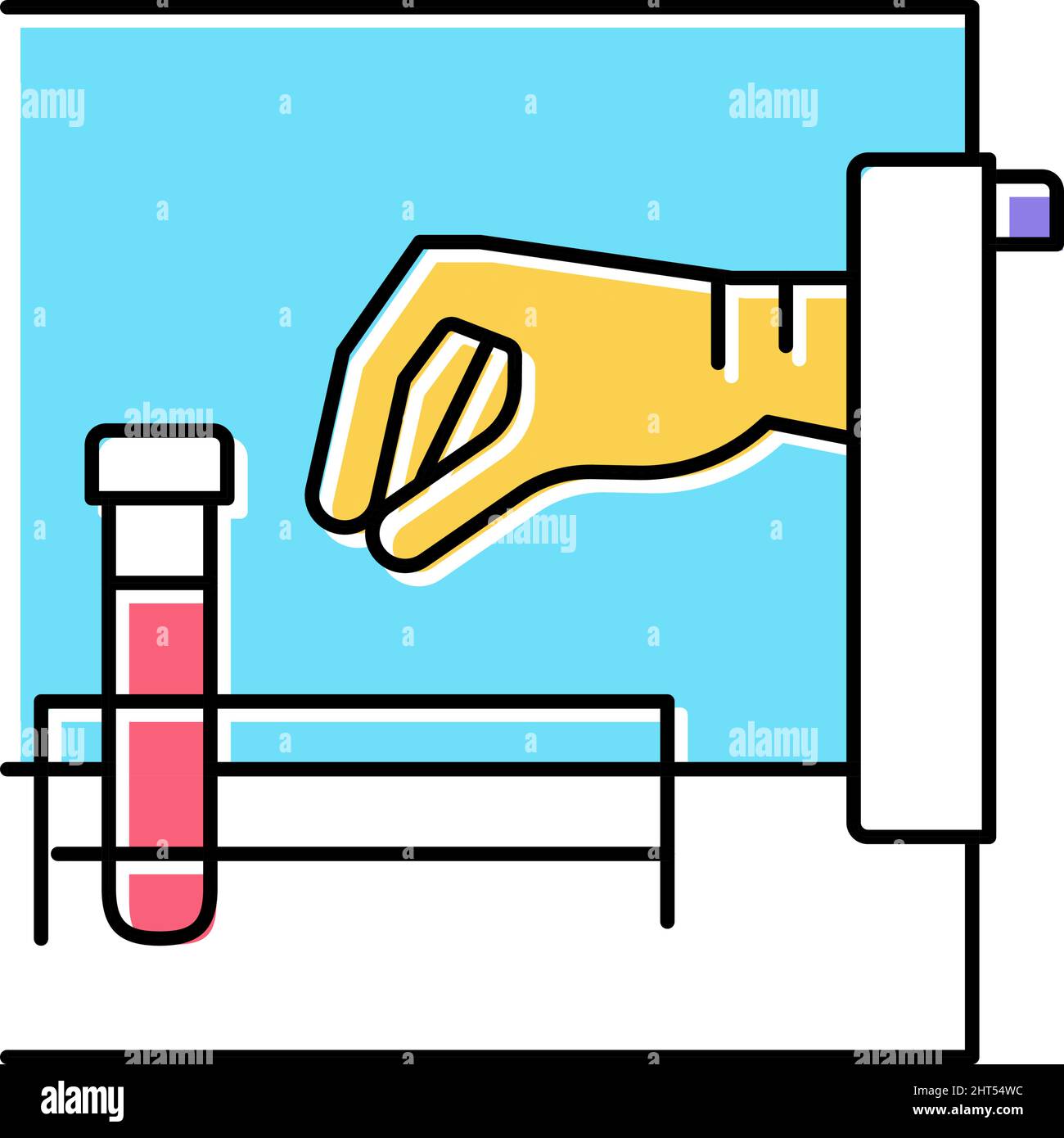 Medizin Experiment Tests Farbe Symbol Vektor Illustration Stock ...
