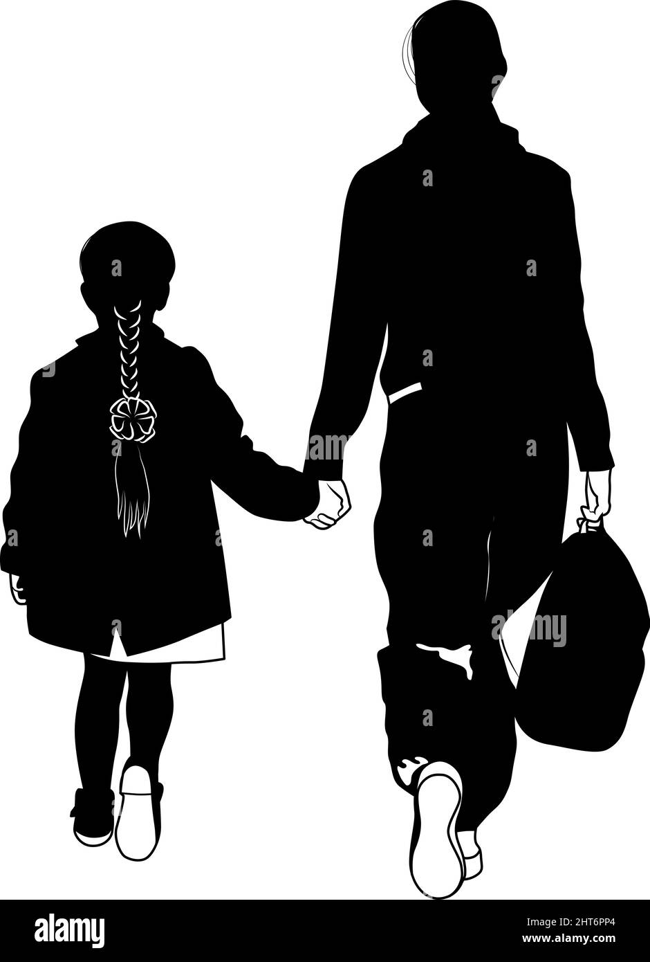 Schwarze mutter und tochter zu hause Stock-Vektorgrafiken kaufen - Alamy