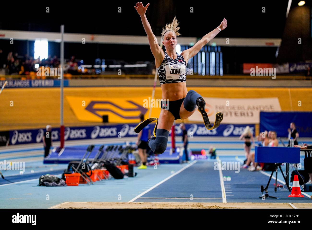 APELDOORN, NIEDERLANDE - 27. FEBRUAR: Fleur Jong beim NK Atletiek im Omnisport am 27. Februar ...